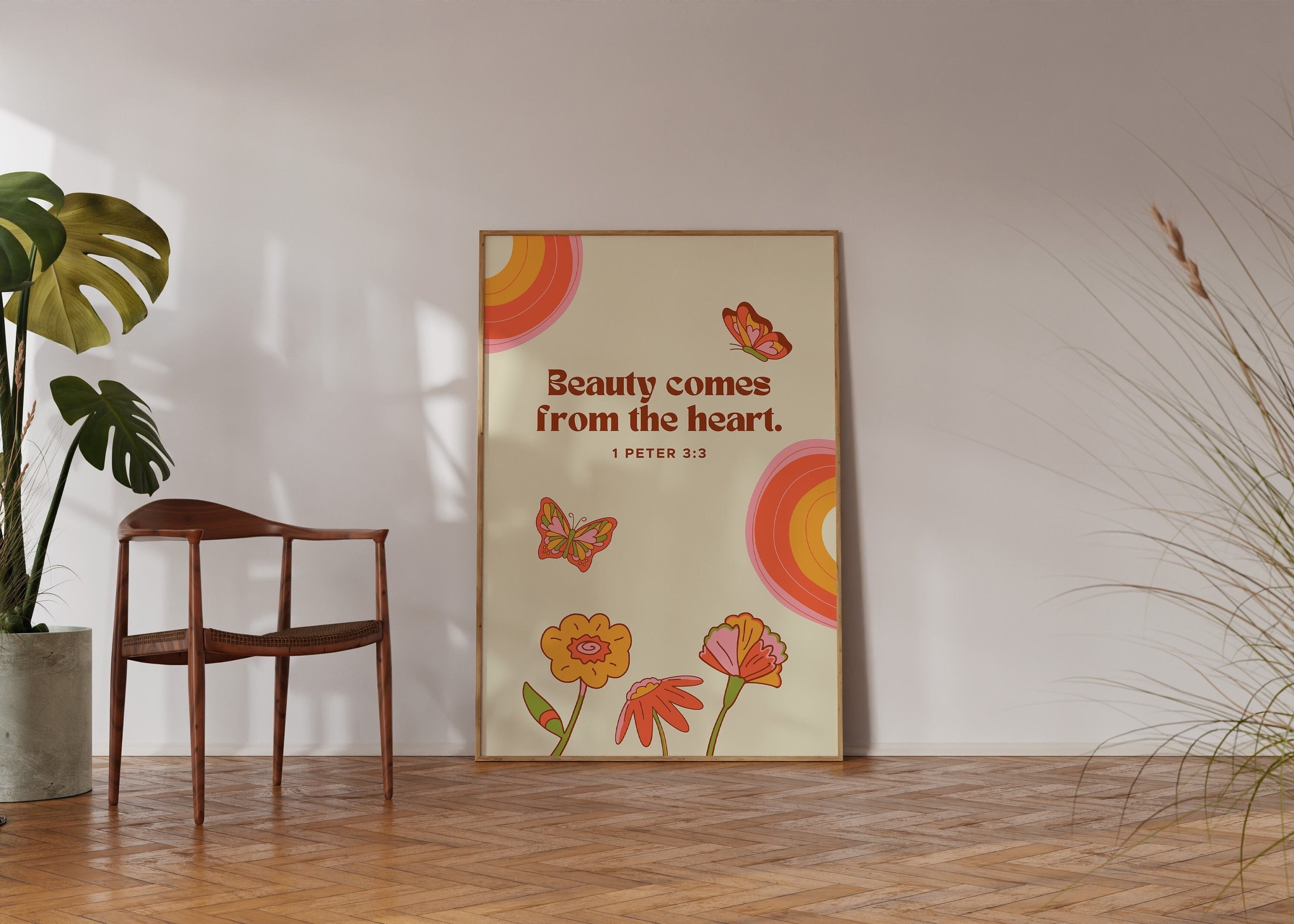 POSTER BEAUTY 1 Peter 3:3 | Print | Christian Aesthetic Wall Art ...