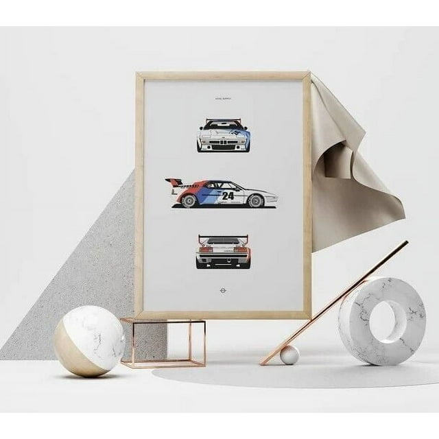POSTER BMW M1 PROCAR - Minimalist Car Poster, Racing Car, Modern ...