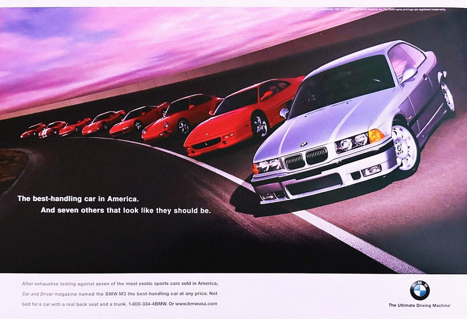 POSTER BMW M3 Series Ad Poster 13x19 The Ultimate Driving Machine Best ...