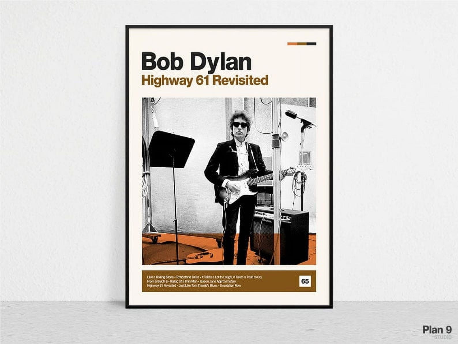 POSTER BOB DYLAN - Highway 61 Revisited - Retro Music Print | Modern ...