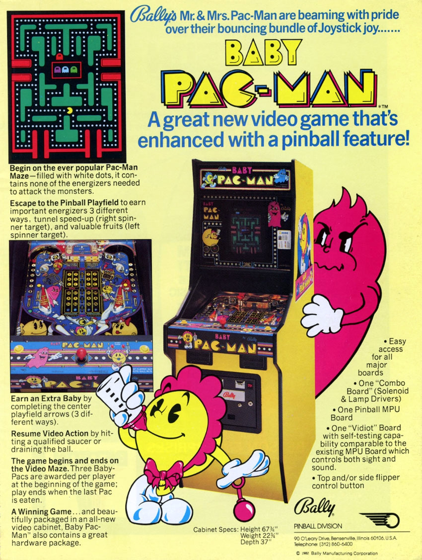 POSTER Baby Pac-Man Arcade Poster-8x12-UNFRAMED - Walmart.com