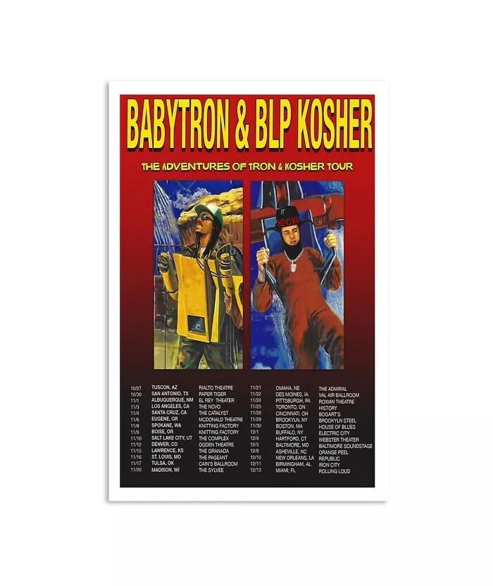 POSTER BabyTron & BLP Kosher The Adventures Of Tron & Kosher Tour 2024 ...