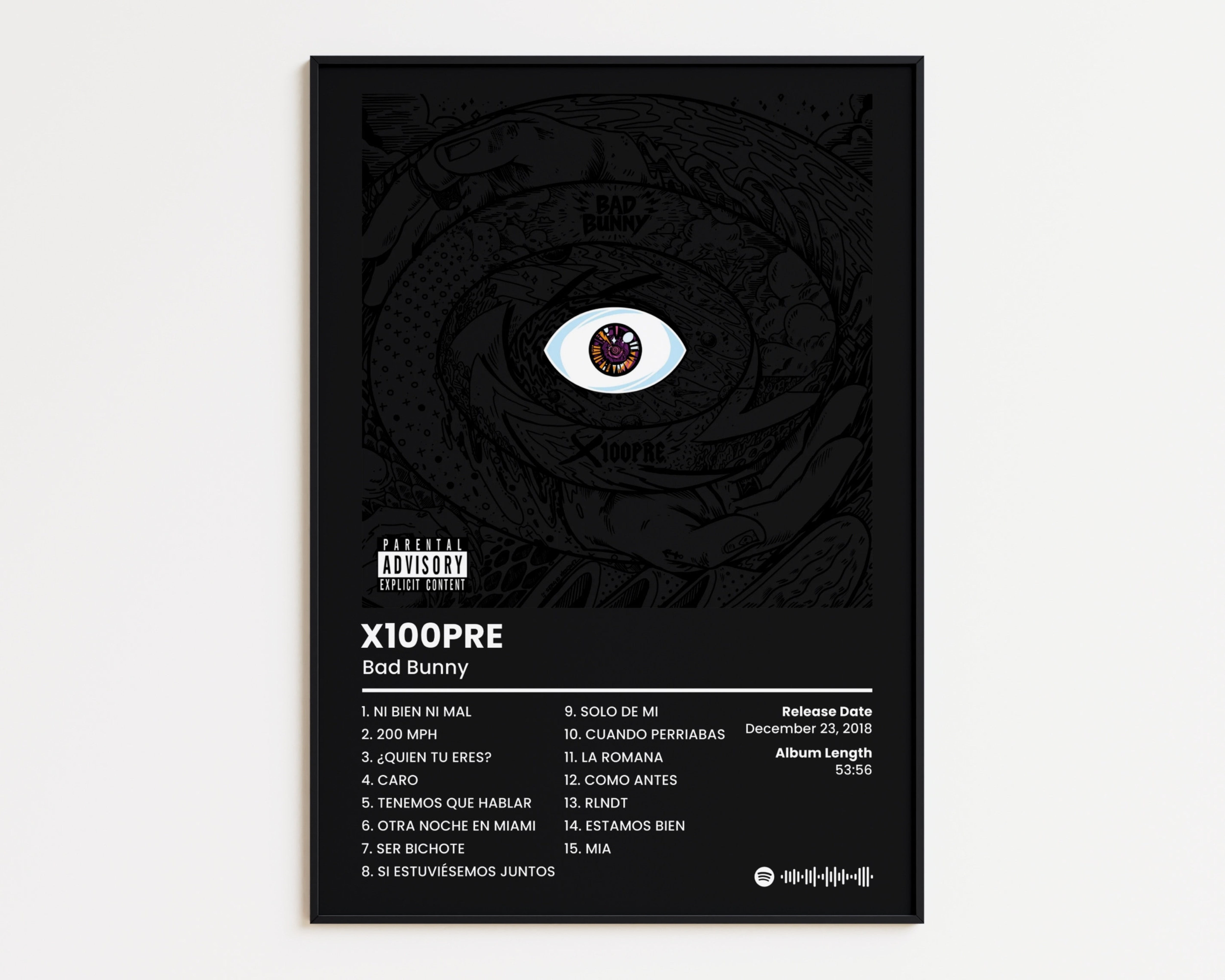 POSTER Bad Bunny Cover Poster, X 100pre Print, Classics Rap Poster, Hip ...