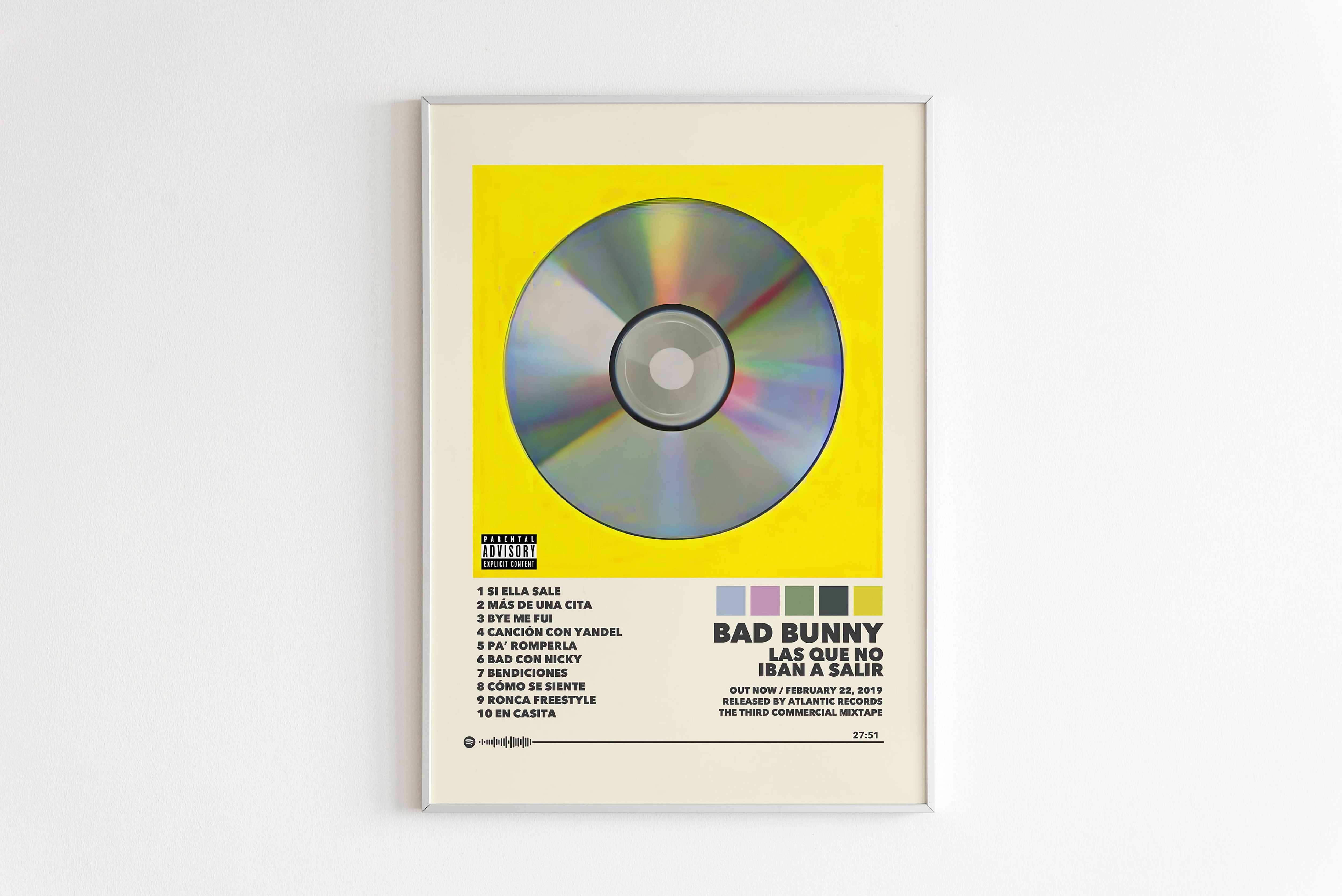 POSTER Bad Bunny Posters / Las Que No Iban A Salir Poster / Tracklist ...