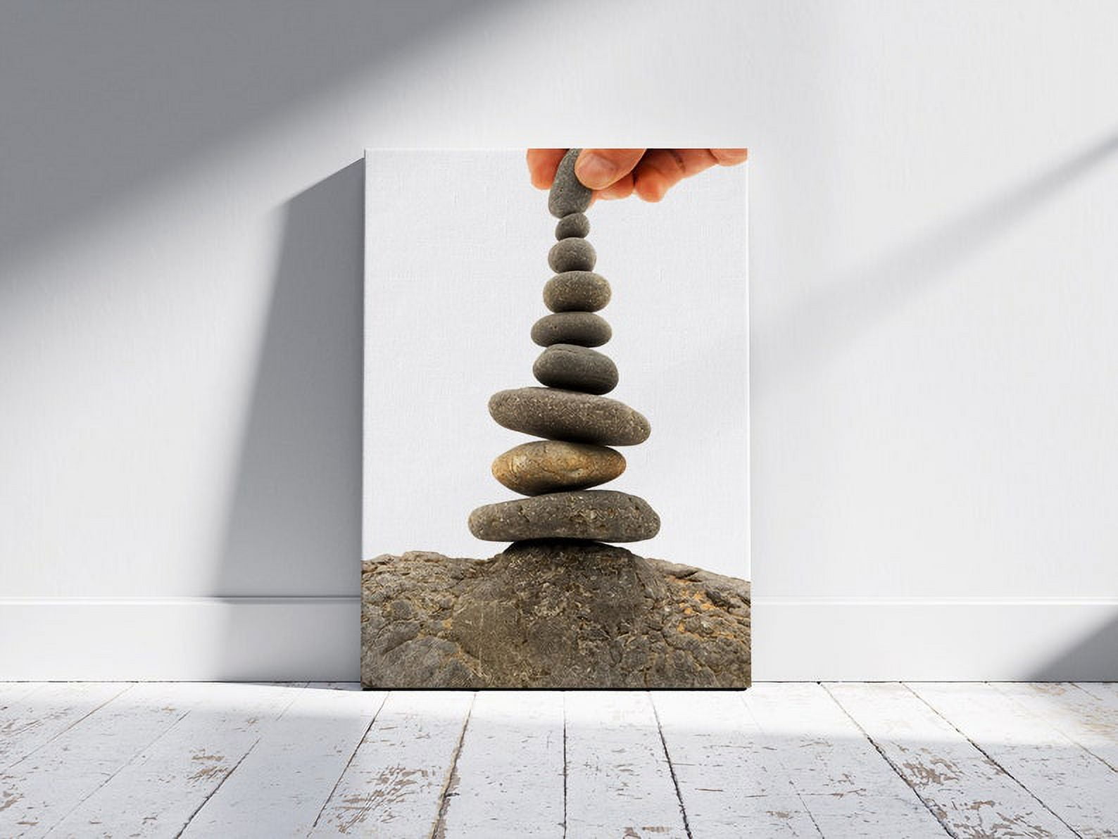 Poster Balancing Stones Wall Art Print, Stacked Rocks, Stones, Stacked ...