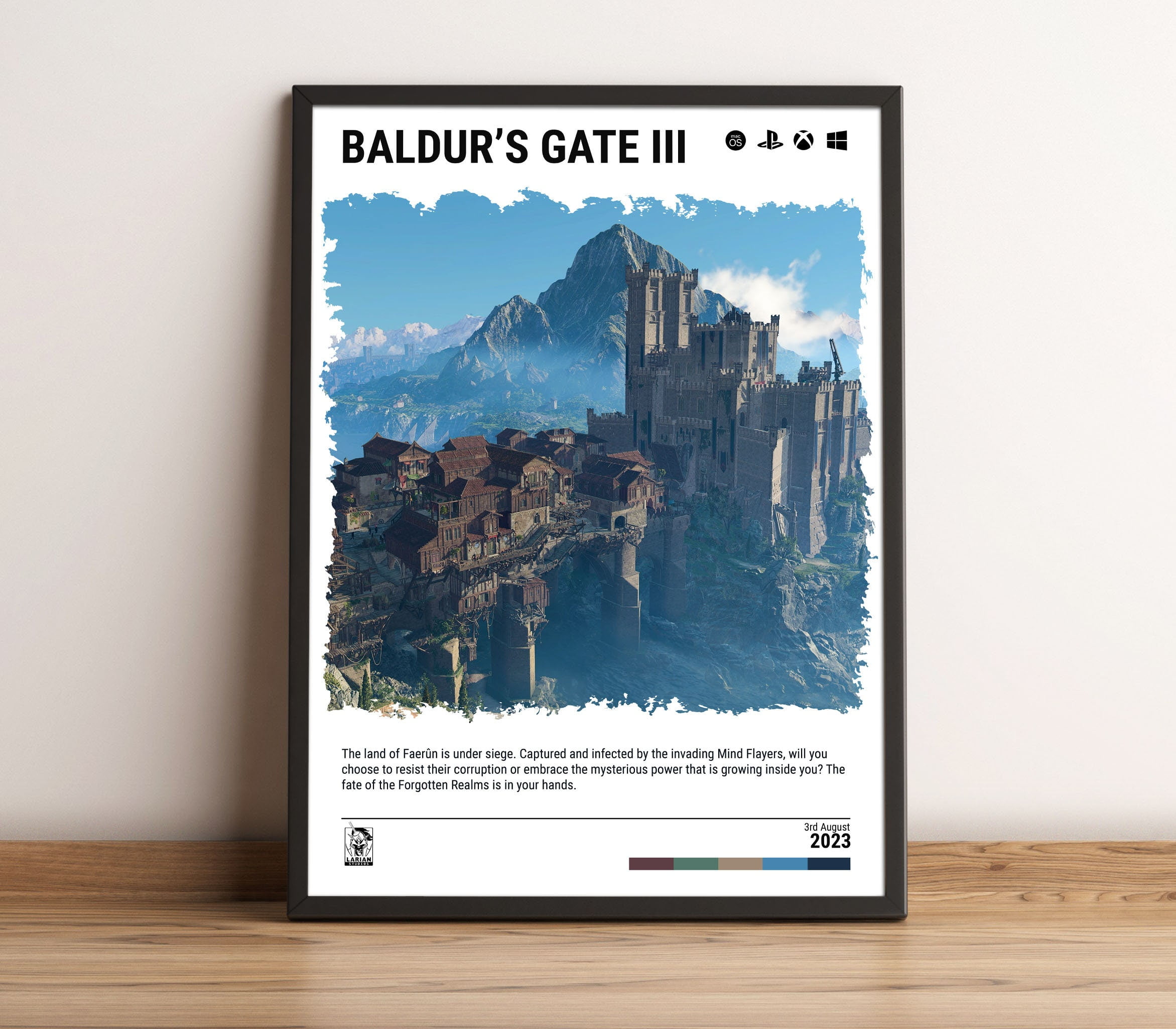 POSTER Baldur's Gate 3 (2023) Poster - Video Game Wall Art Print ...