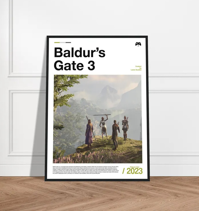 POSTER Baldur's Gate 3 Gaming Poster, Baldur's Gate 3 Print, Gamer Wall ...