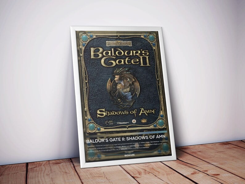 POSTER Baldurâ€™s Gate II: Shadows of Amn, Gaming Posters, Video Game ...