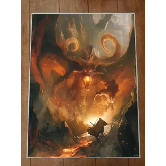POSTER Balrog Fire Demon Lord of the Rings Style Poster UNFRAMED, 12x18 ...