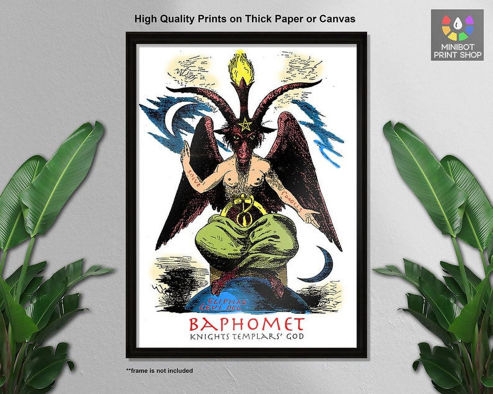 POSTER Baphomet, Sabbatic Goat, Poster, Knights Templars God, Goat God ...