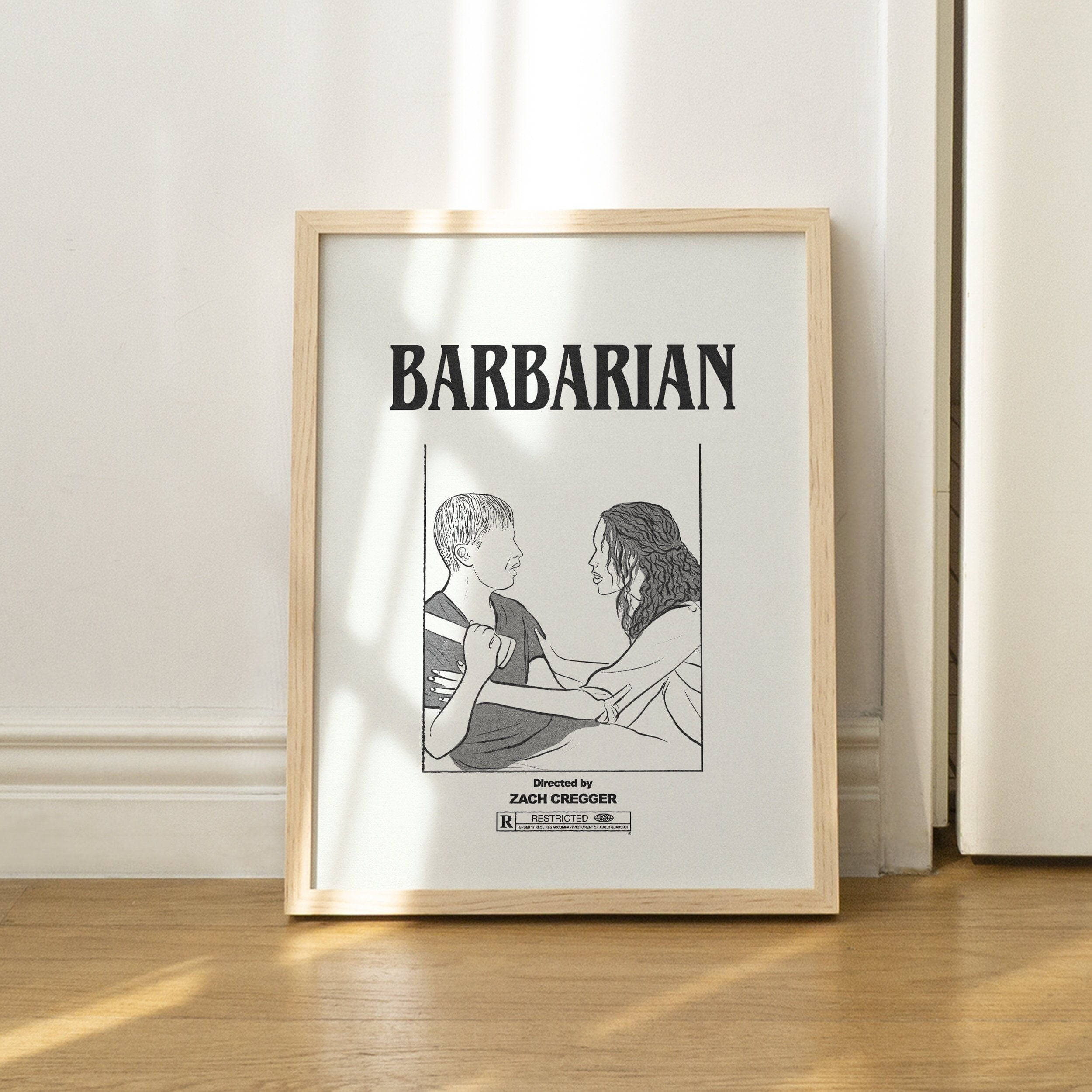 POSTER Barbarian | Zach Cregger | Movie Poster | Black and White Wall ...