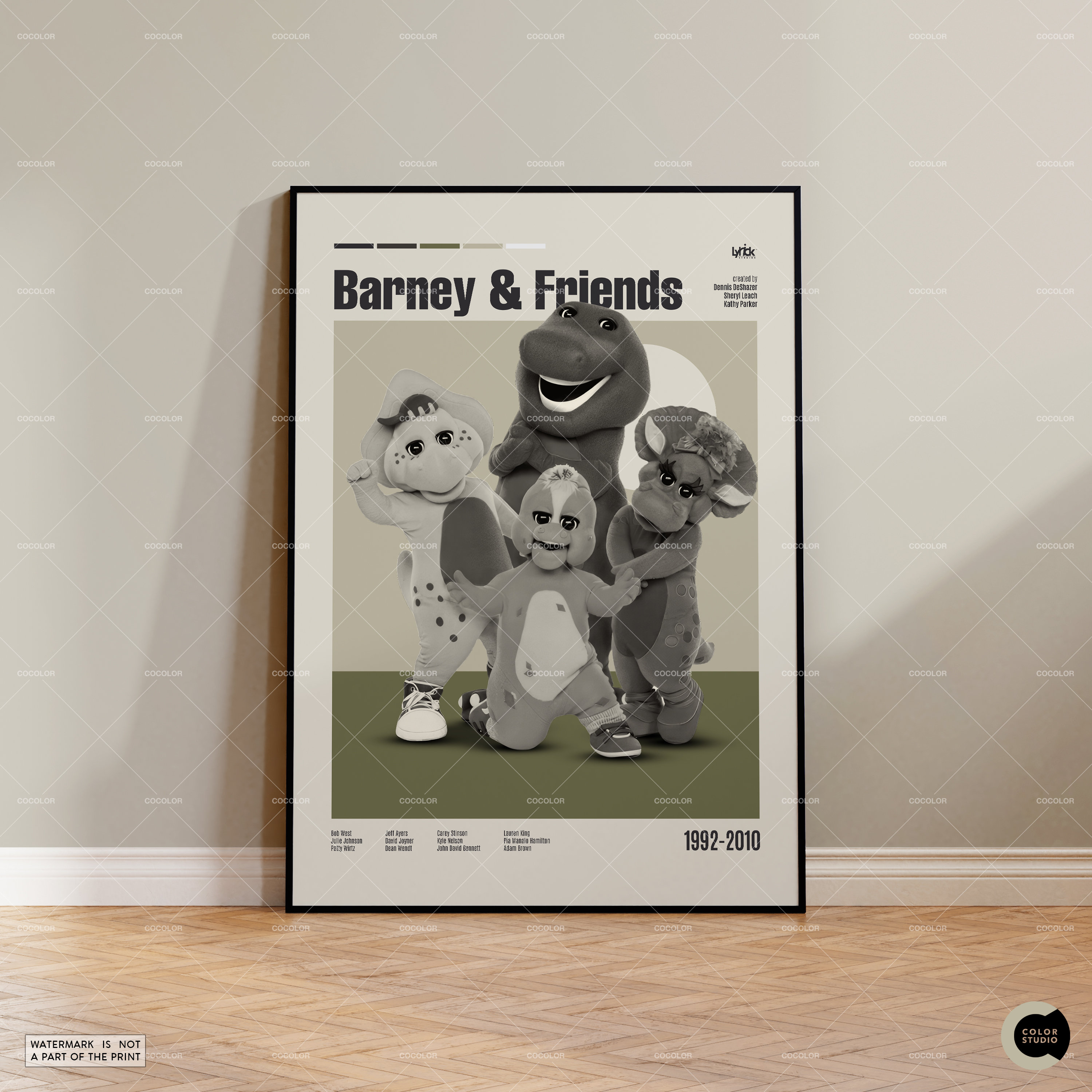 POSTER Barney & Friends, Retro Movie Poster, Midcentury Modern, Retro ...