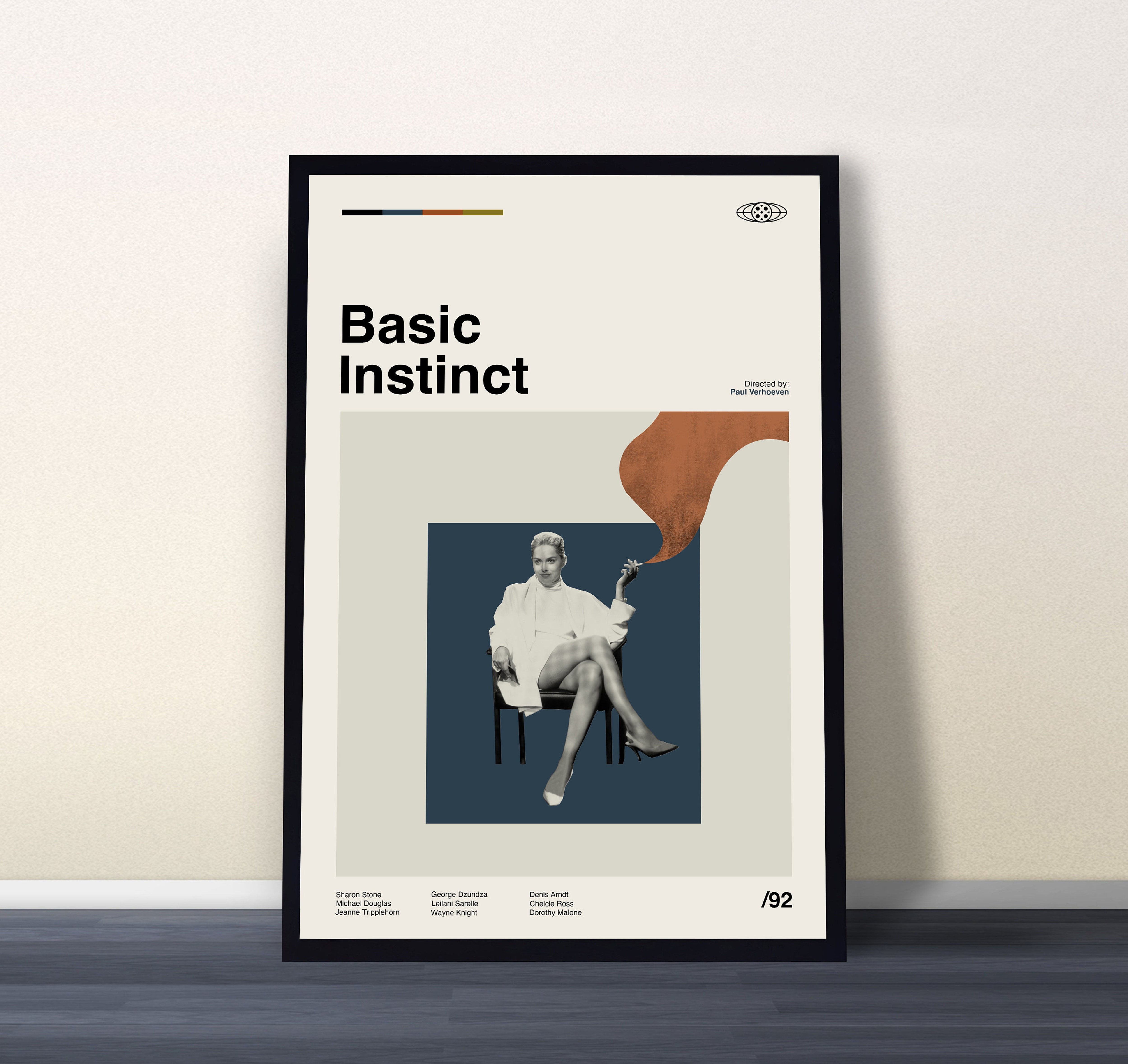 POSTER Basic Instinct Poster, Basic Instinct Print, Paul Verhoeven, Midcentury Art, Minimalist ...
