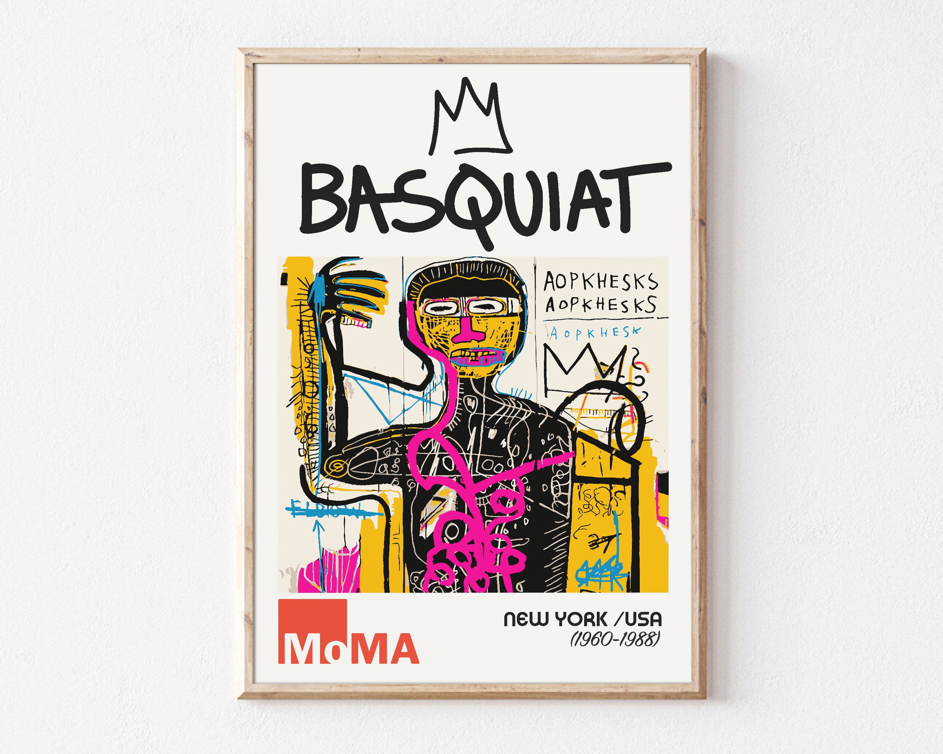 POSTER Basquiat Print, Basquiat Poster, Basquiat Wall Art, Jean Michel Basquiat, Graffiti Wall ...