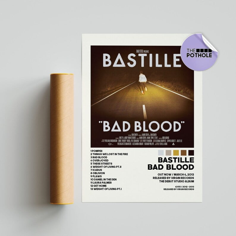 POSTER Bastille Posters, Bad Blood Poster, Bastille, Bad Blood, Album ...