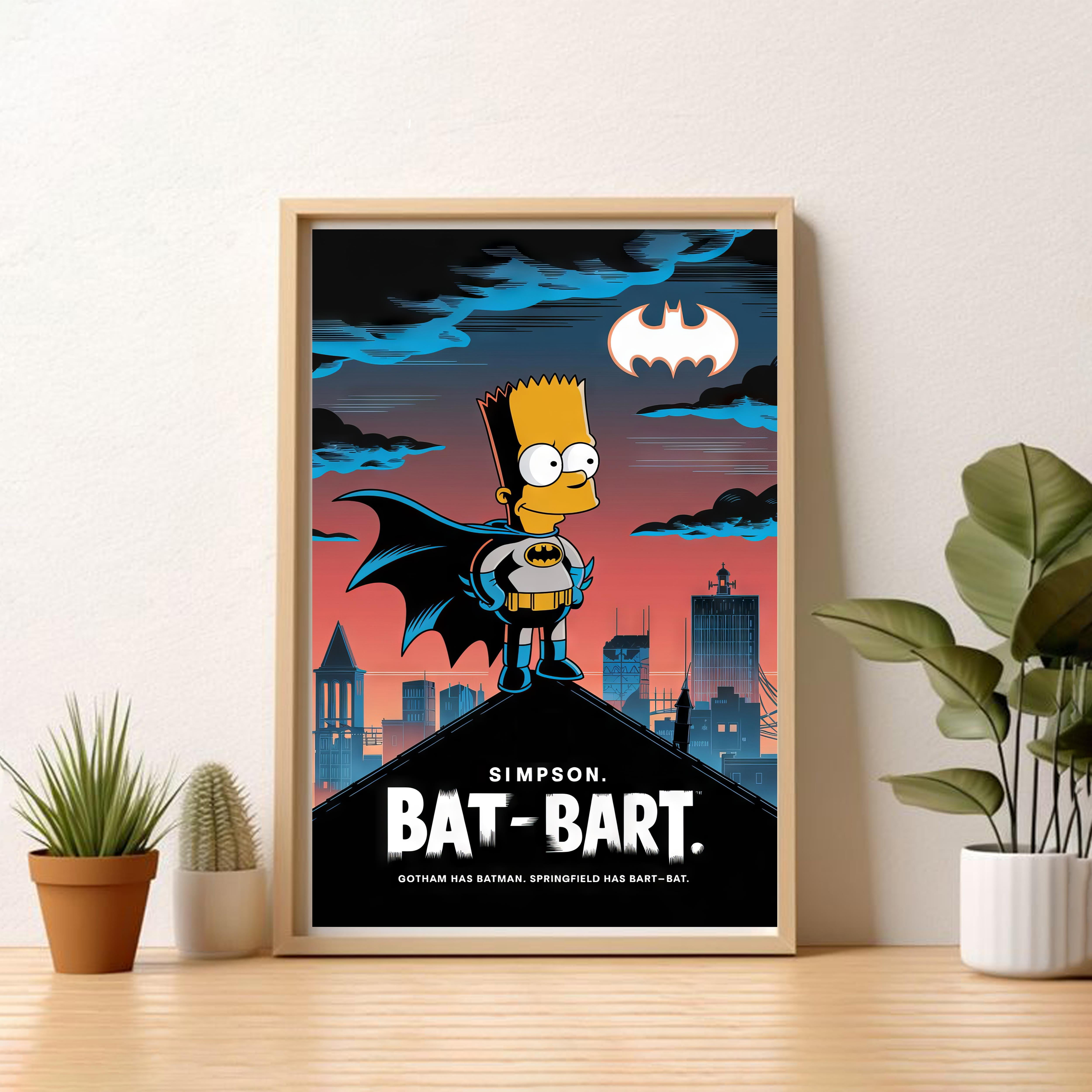 POSTER Bat-Bart Poster - Bart Simpson as Batman, DC-Inspired Design ...