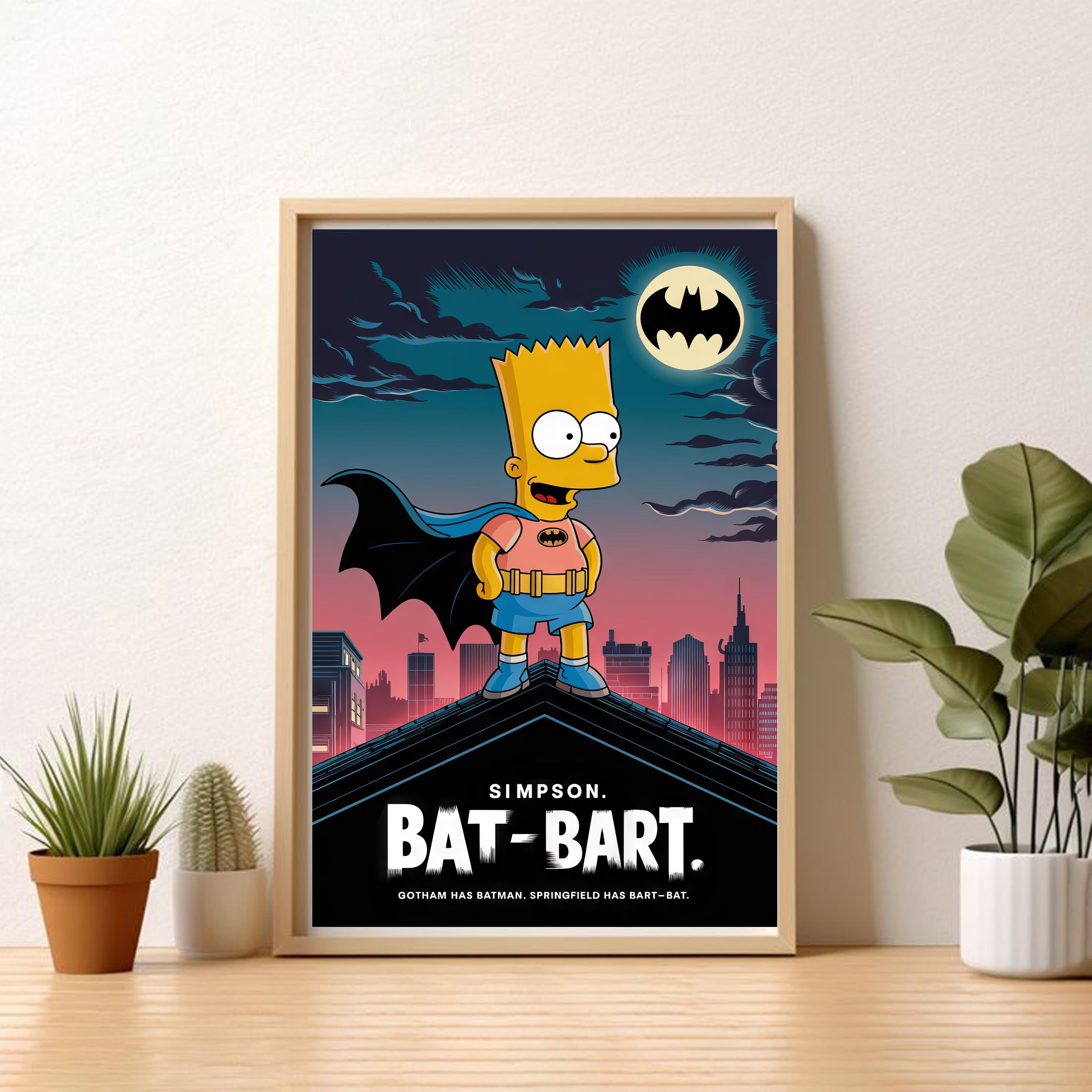 POSTER Bat-Bart Poster - Bart Simpson as Batman, DC-Inspired Design ...
