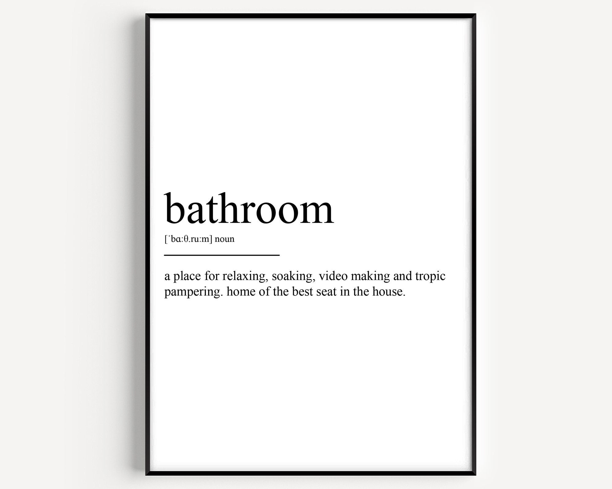 POSTER Bathroom Definition Print-UNFRAMED - Walmart.com