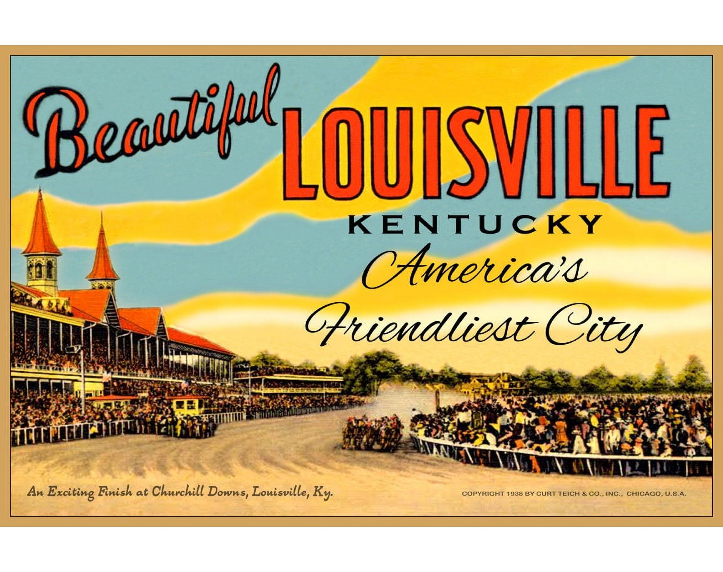 POSTER Beautiful Louisville Kentucky Poster New Retro Postcard ...