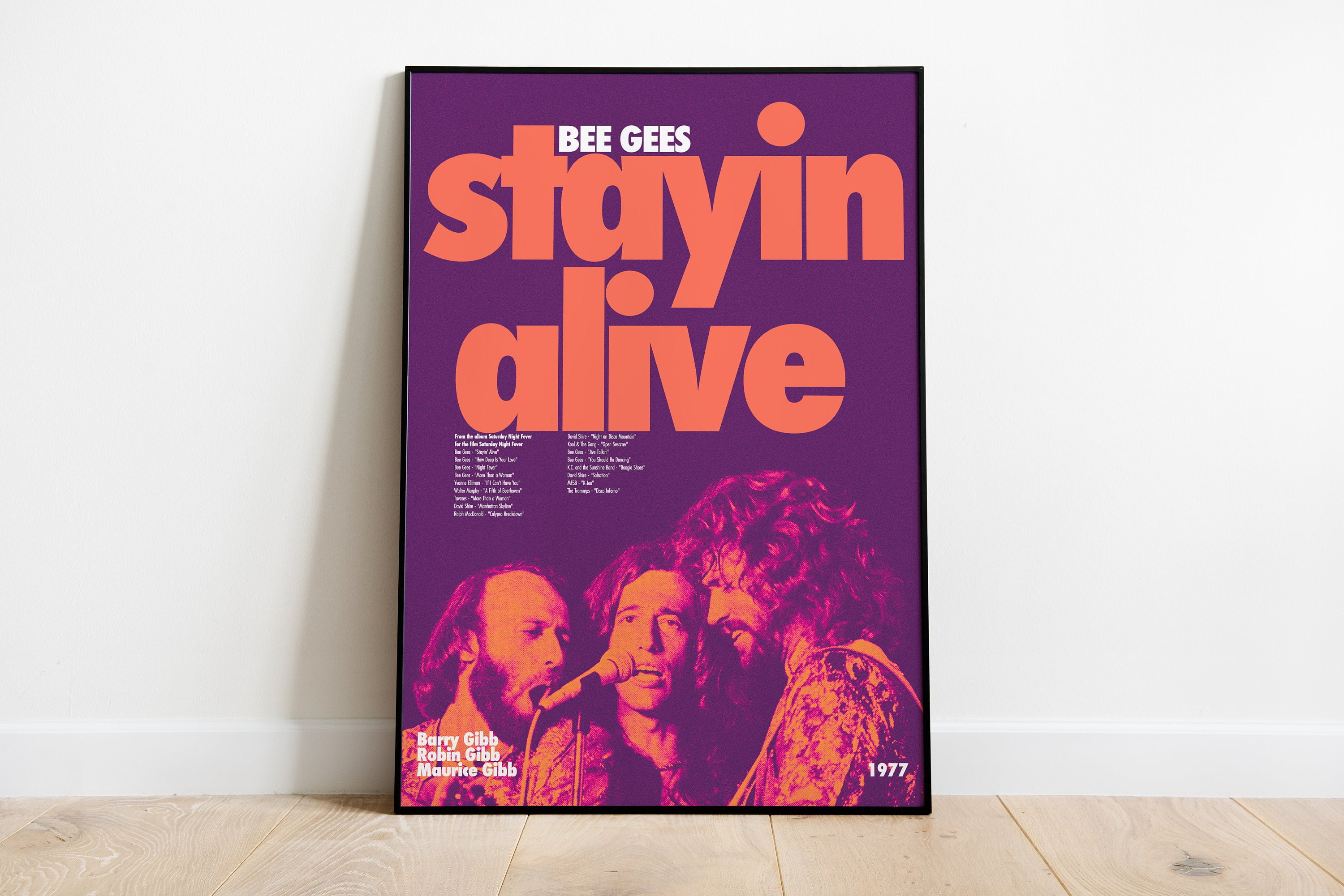 POSTER Bee Bees Stayin Alive poster for album Saturday Night Fever ...