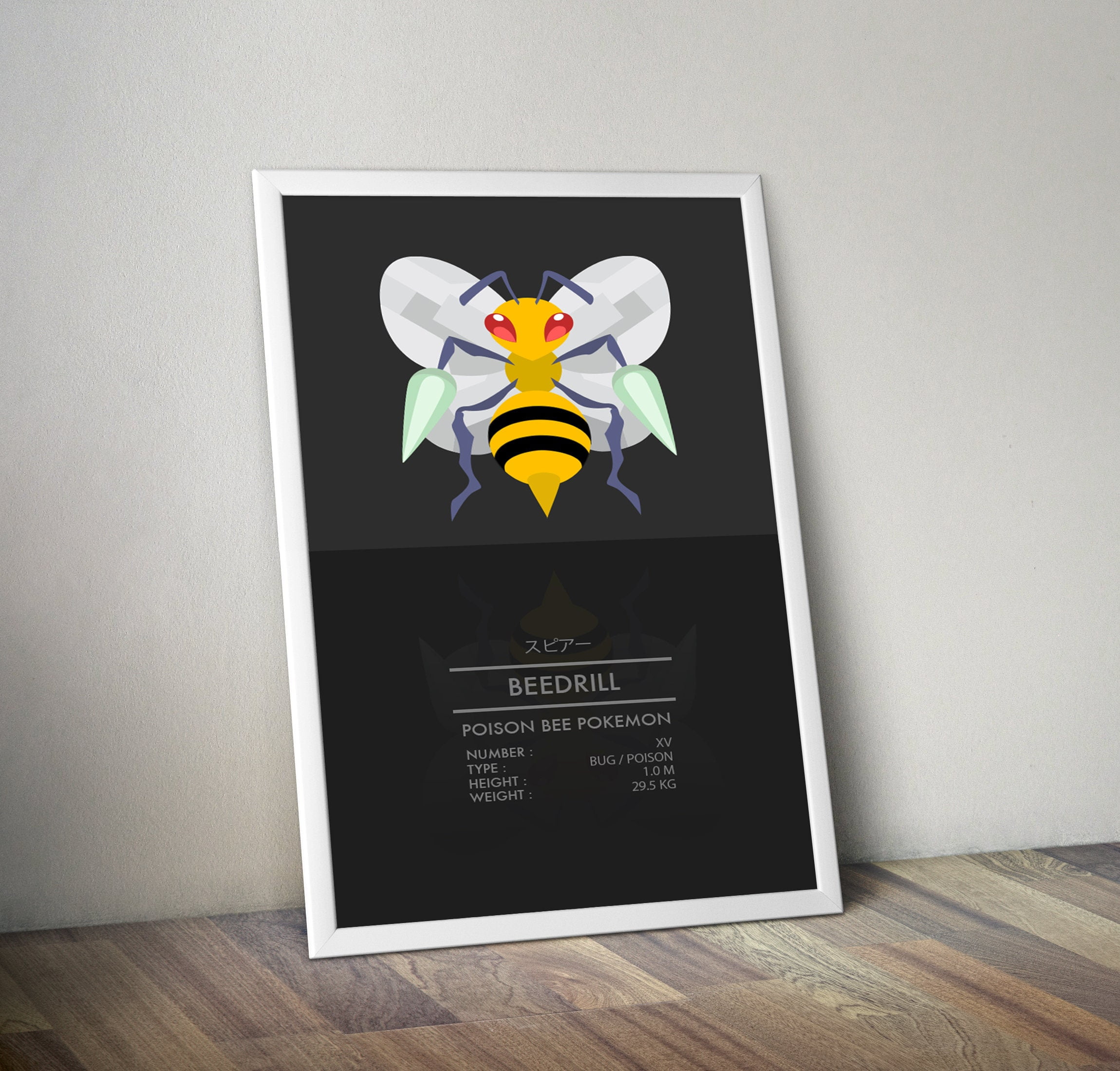 POSTER Beedrill Pokemon Poster Beedrill Pokemon Decor Pokemon Wall Art ...
