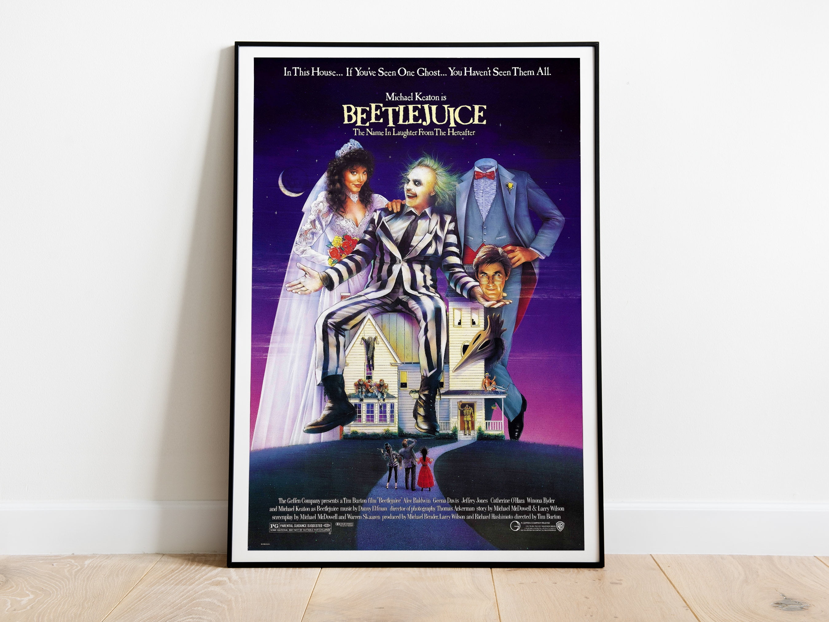 POSTER Beetlejuice, Tim Burton, Alec Baldwin, Winona Ryder, 1988 - HQ ...