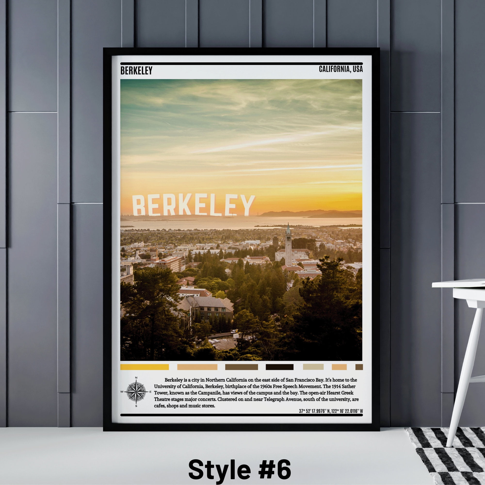 POSTER Berkeley Poster , California Poster, Berkeley Print, Berkeley ...