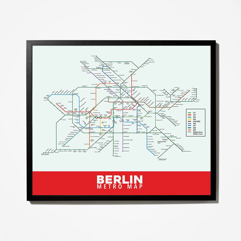 POSTER Berlin Subway Map-24x36-UNFRAMED - Walmart.com