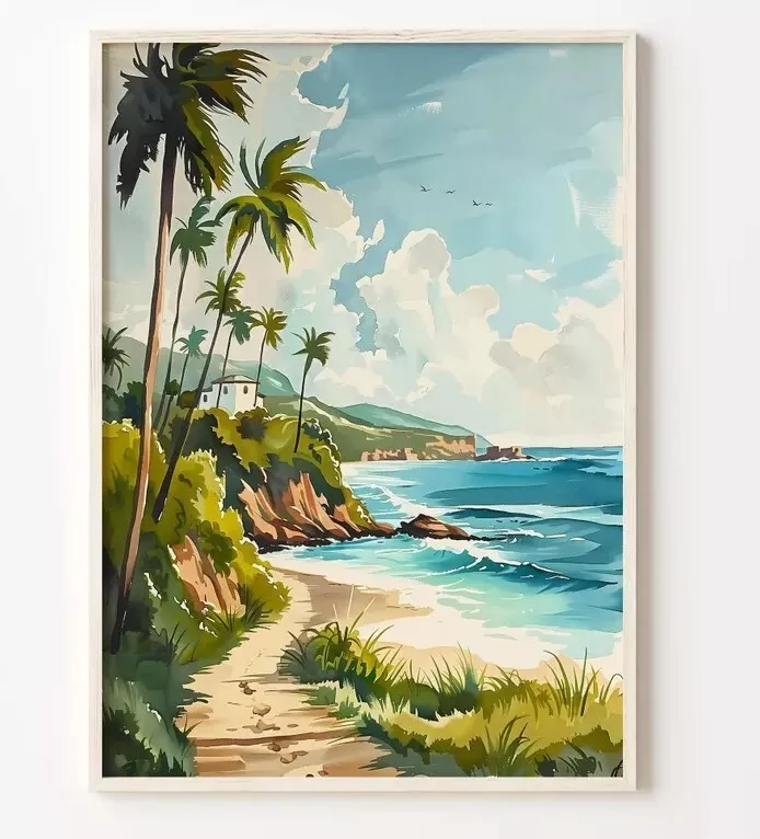 POSTER Bermuda Watercolor Painting, Bermuda Wall Art, North Atlantic ...