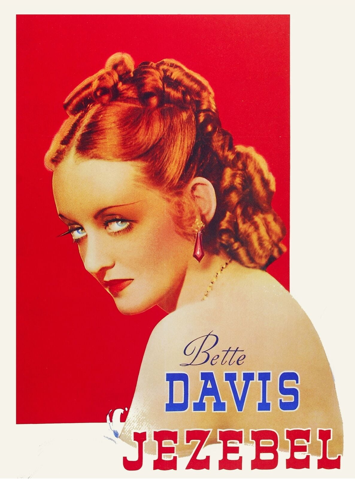 POSTER Bette Davis.Jezebel.red background.movie.POSTER.decor Home ...