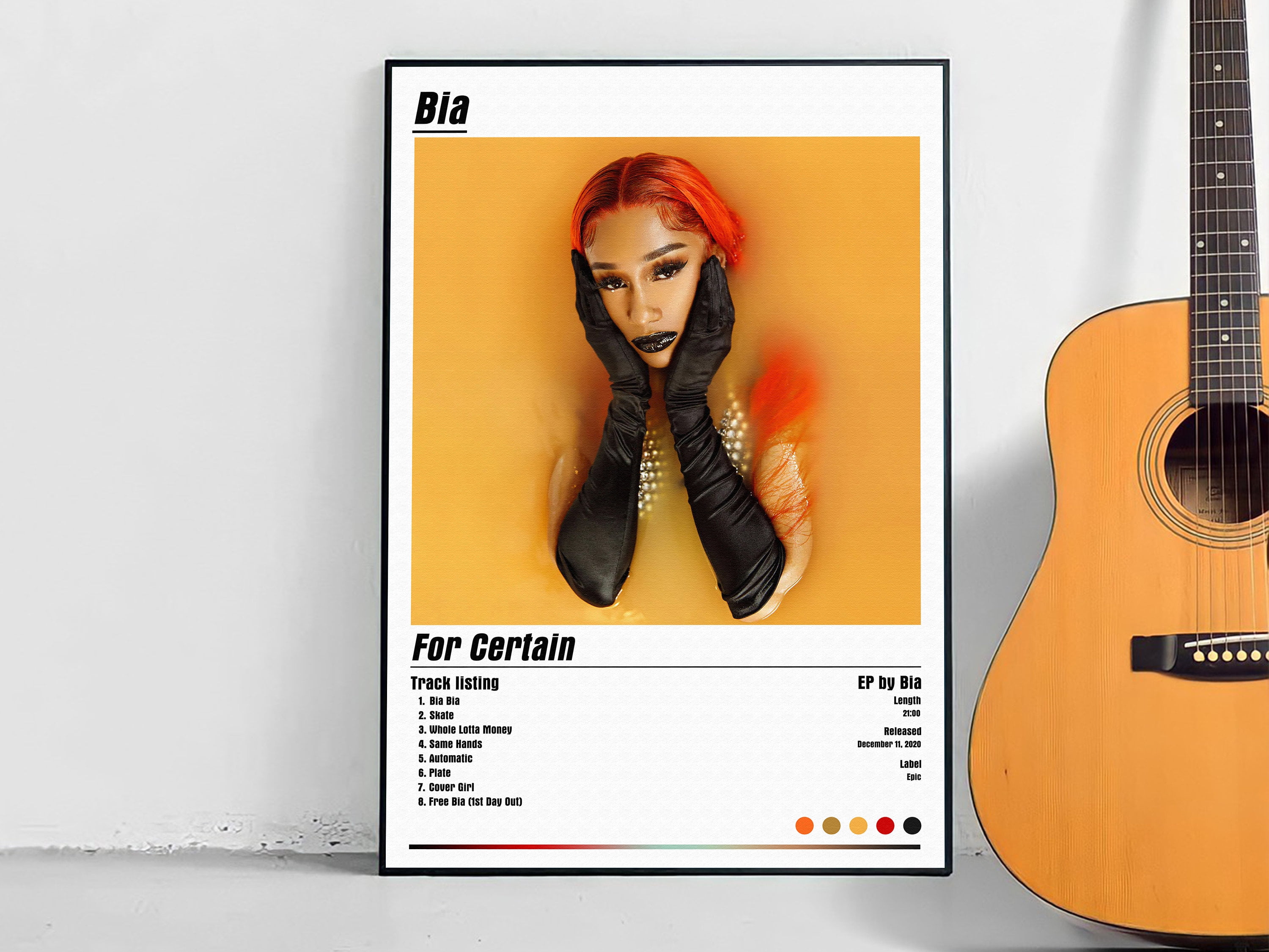 POSTER Bia - For Certain | Album Cover Poster-UNFRAMED - Walmart.com