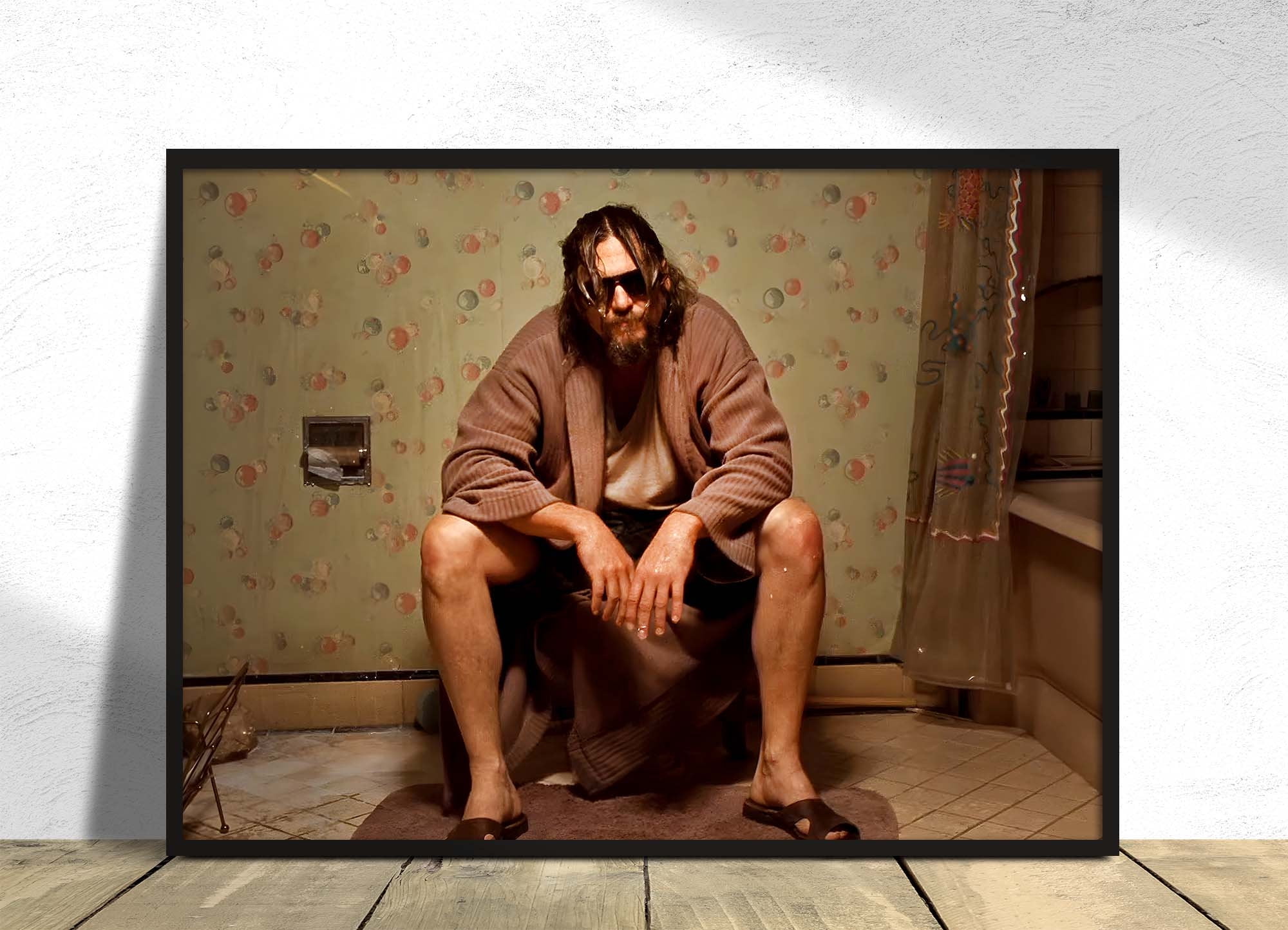POSTER Big Lebowski - The Dude Poster Bathroom Scene - Colorful Poster ...