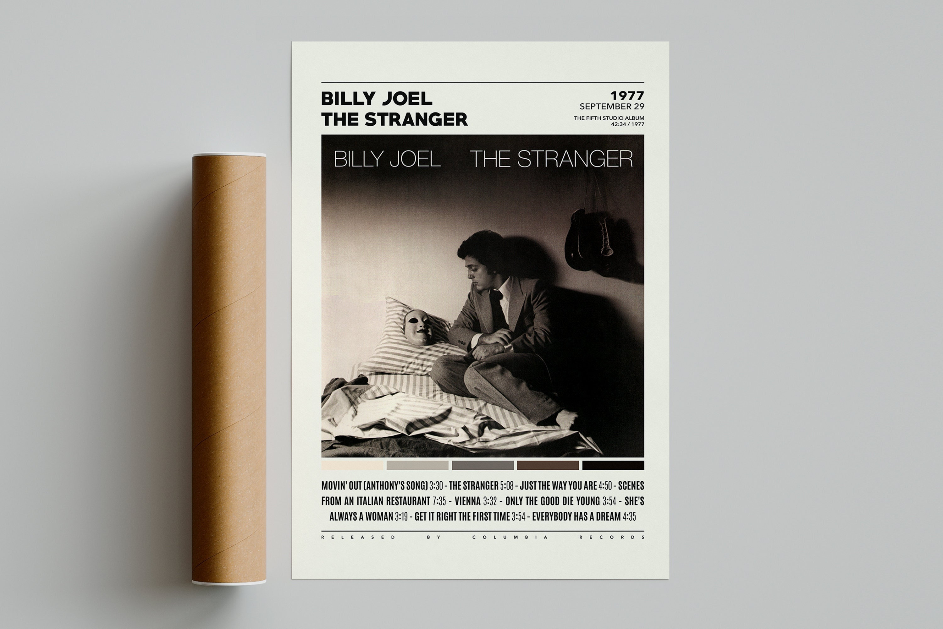 POSTER Billy Joel Posters / The Stranger Poster / Album Cover Poster ...
