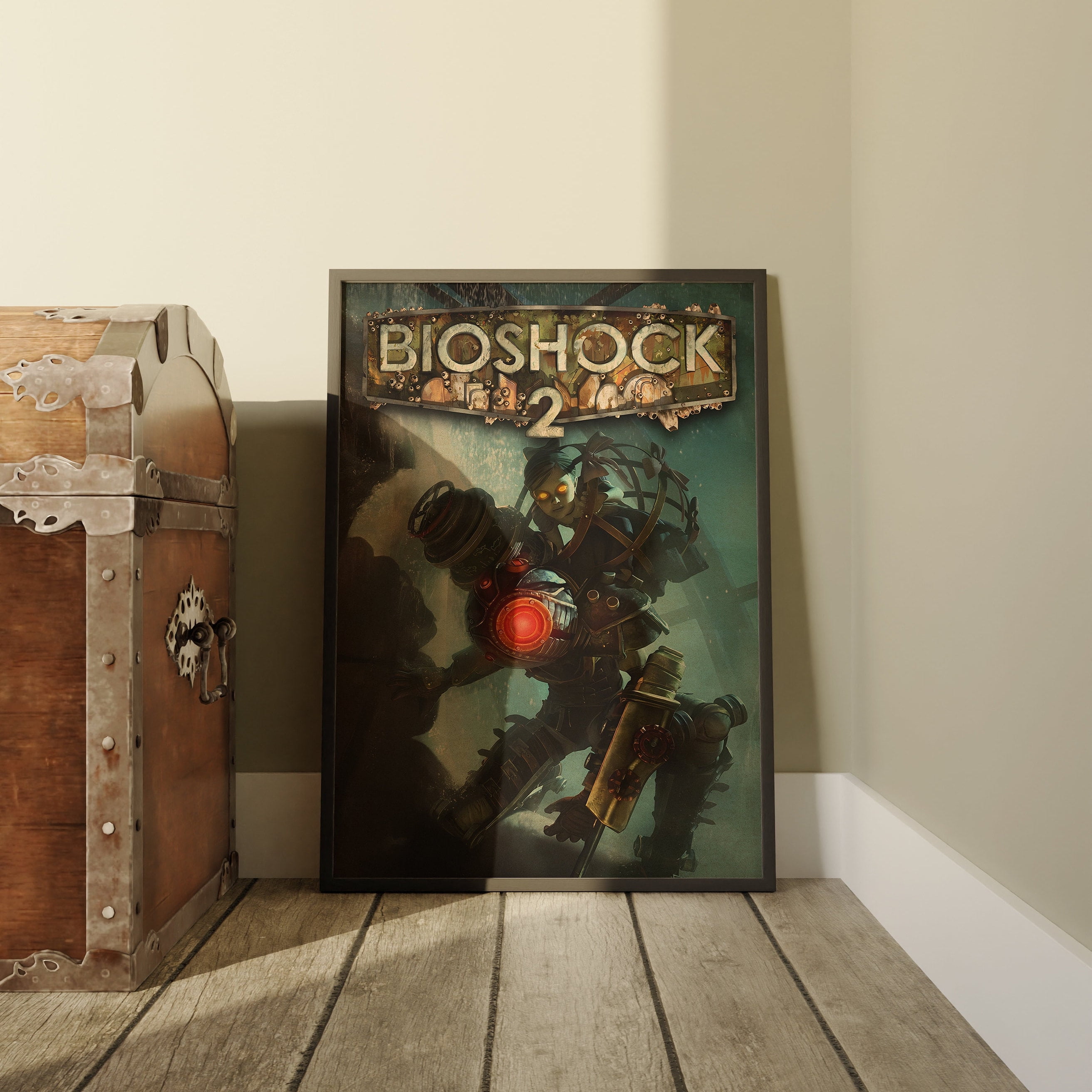 POSTER BioShock 2 Retro Poster, Video Game Wall Art, Kraft Paper Print ...