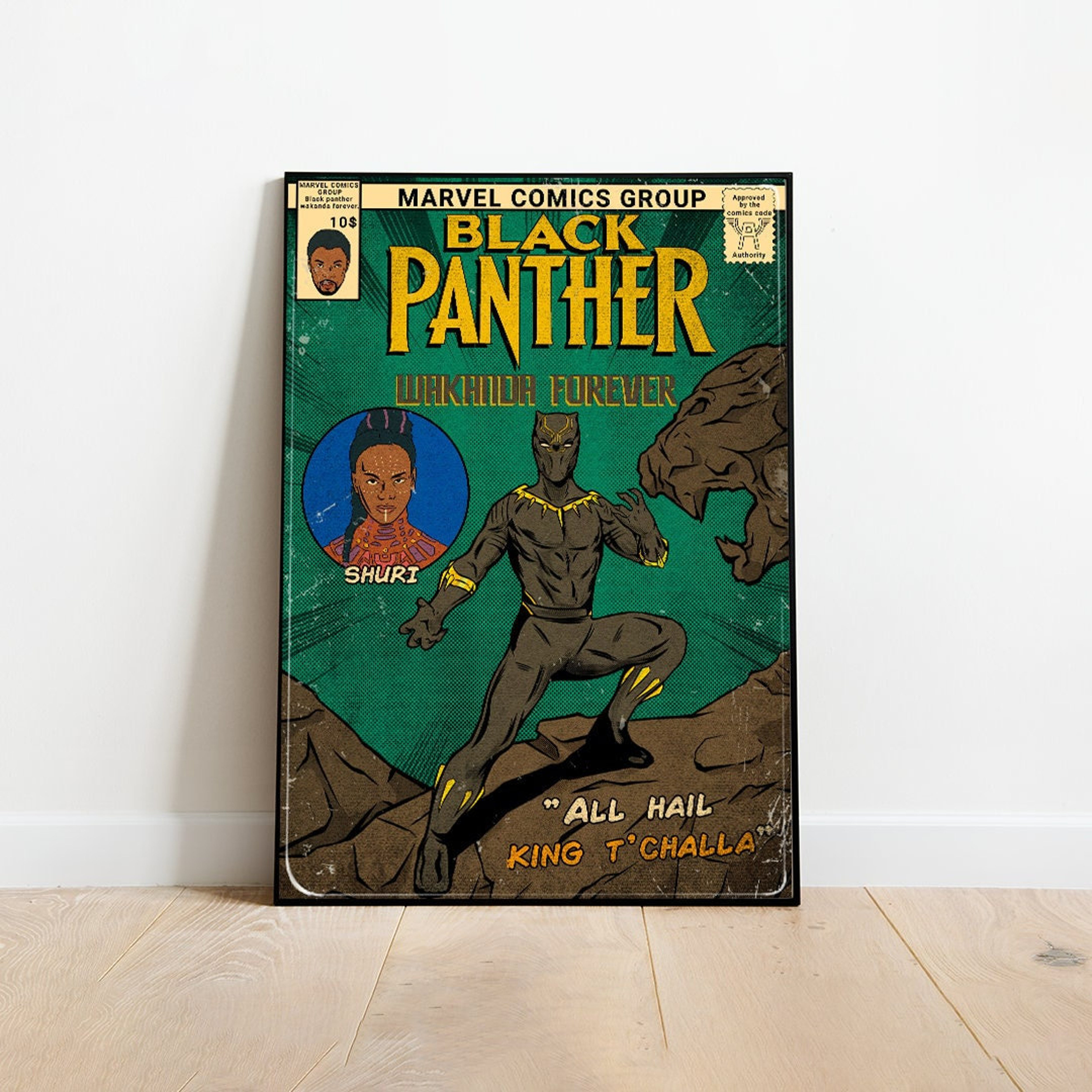 POSTER Black Panther Poster, Wakanda Forever Poster, Marvel Poster ...