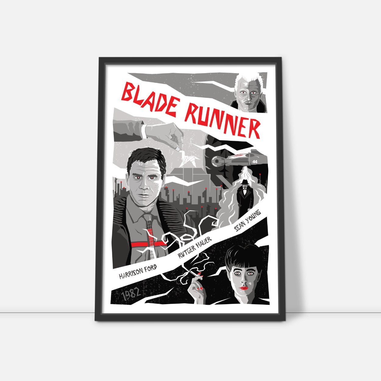 Poster Blade runner Movie Poster - Minimalist print, Wall art, Retro ...