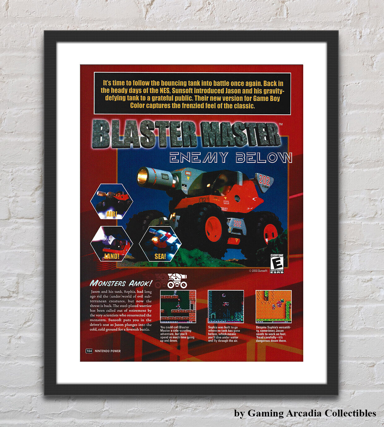 POSTER Blaster Master Enemy Below Nintendo GBC Poster-12x18-UNFRAMED ...