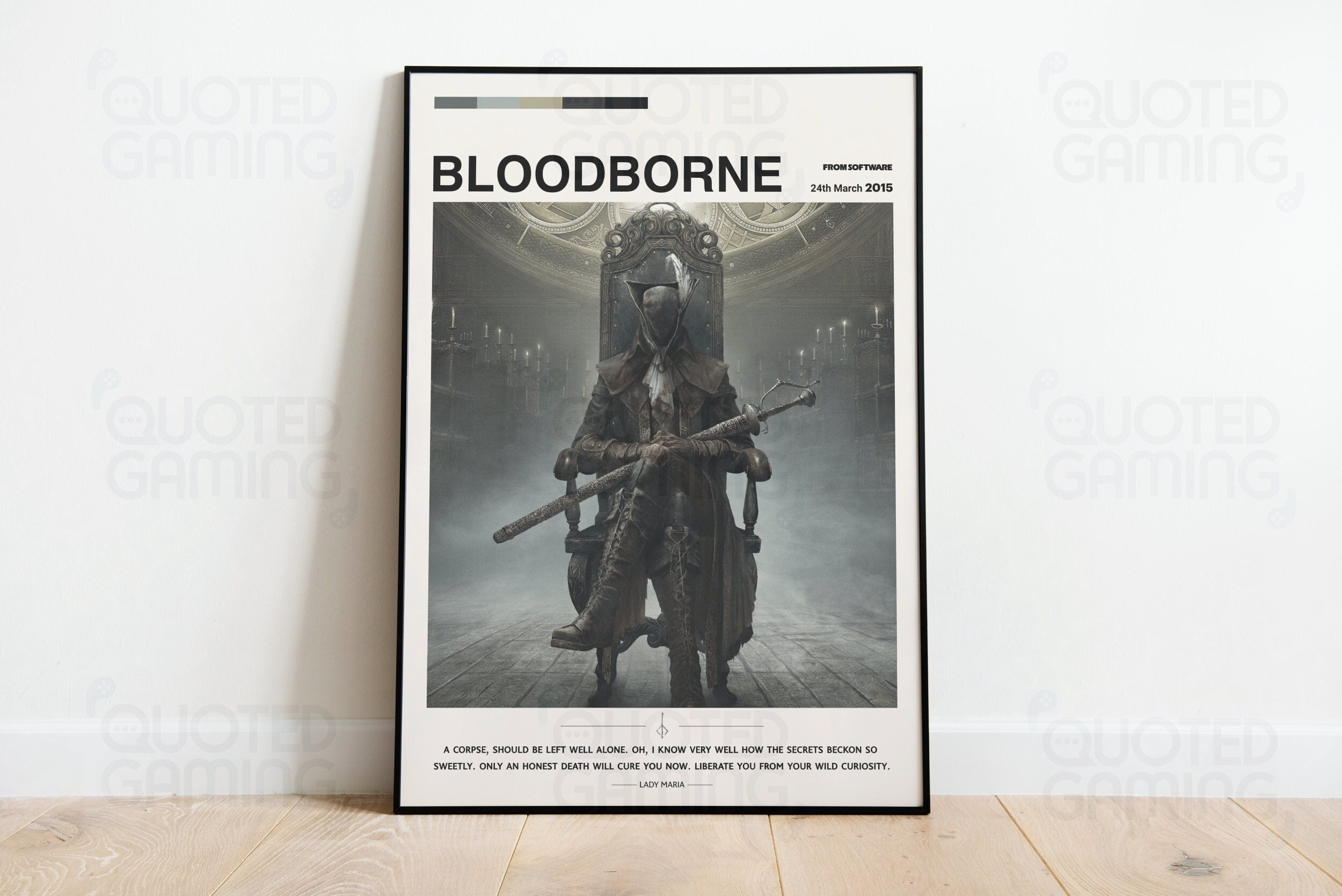POSTER Bloodborne (2015) for Ps4- Video Game Poster, Minimalist, Lady ...