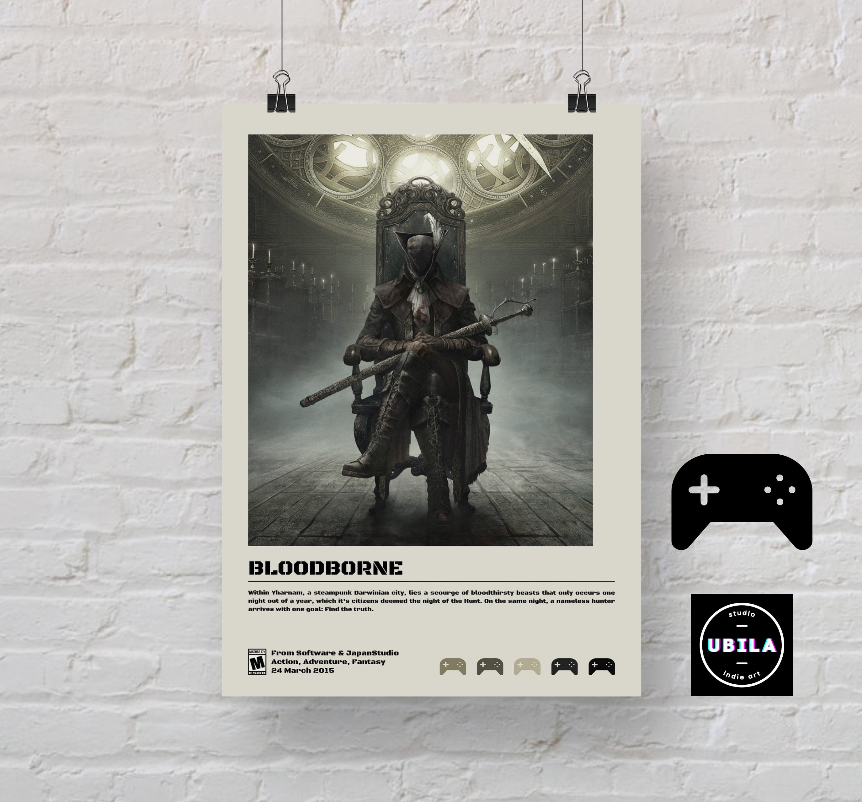 POSTER Bloodborne Poster | Game Poster | Gaming Room Decor | Game Art ...