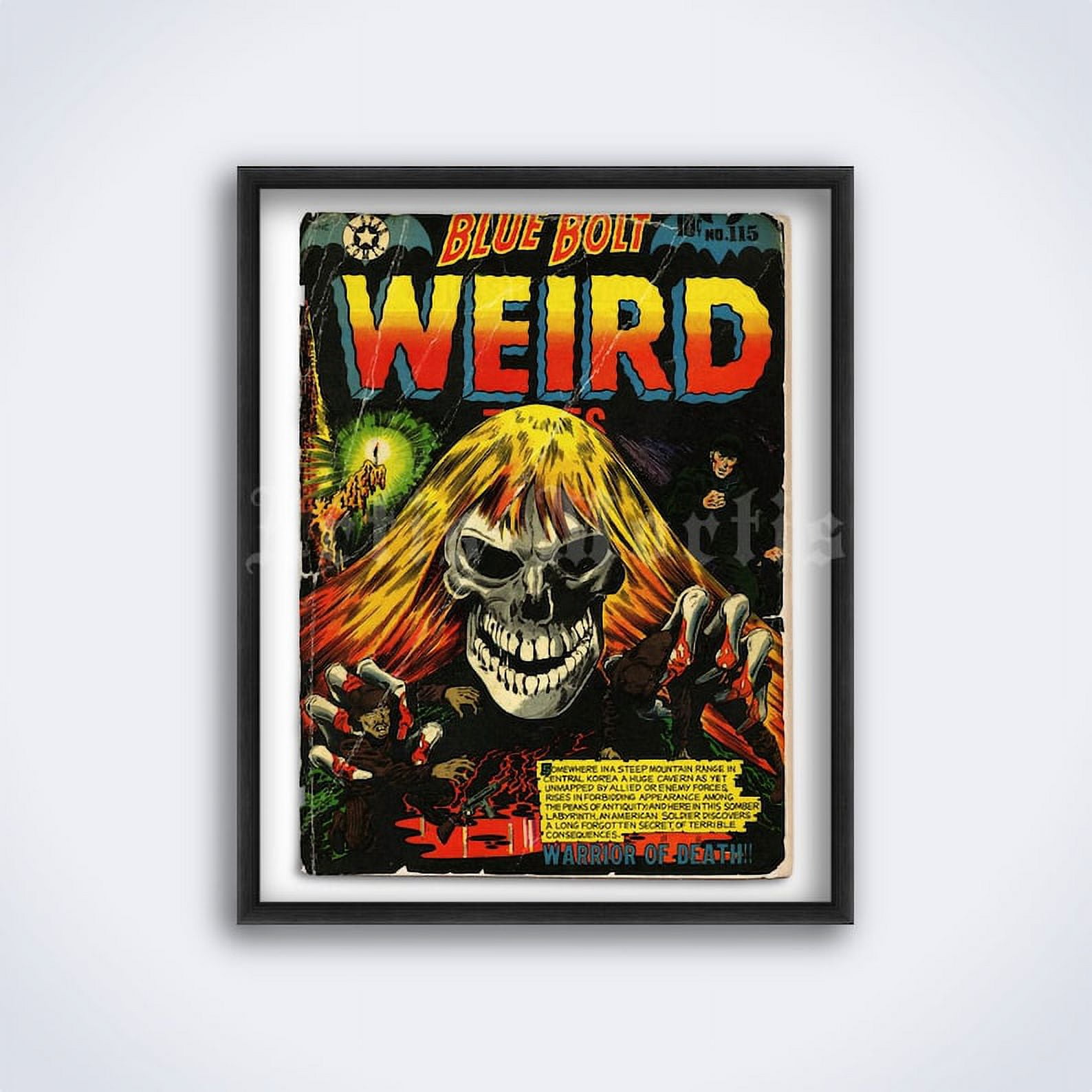 POSTER Blue Bolt Weird - vintage horror stories, pulp fiction book ...