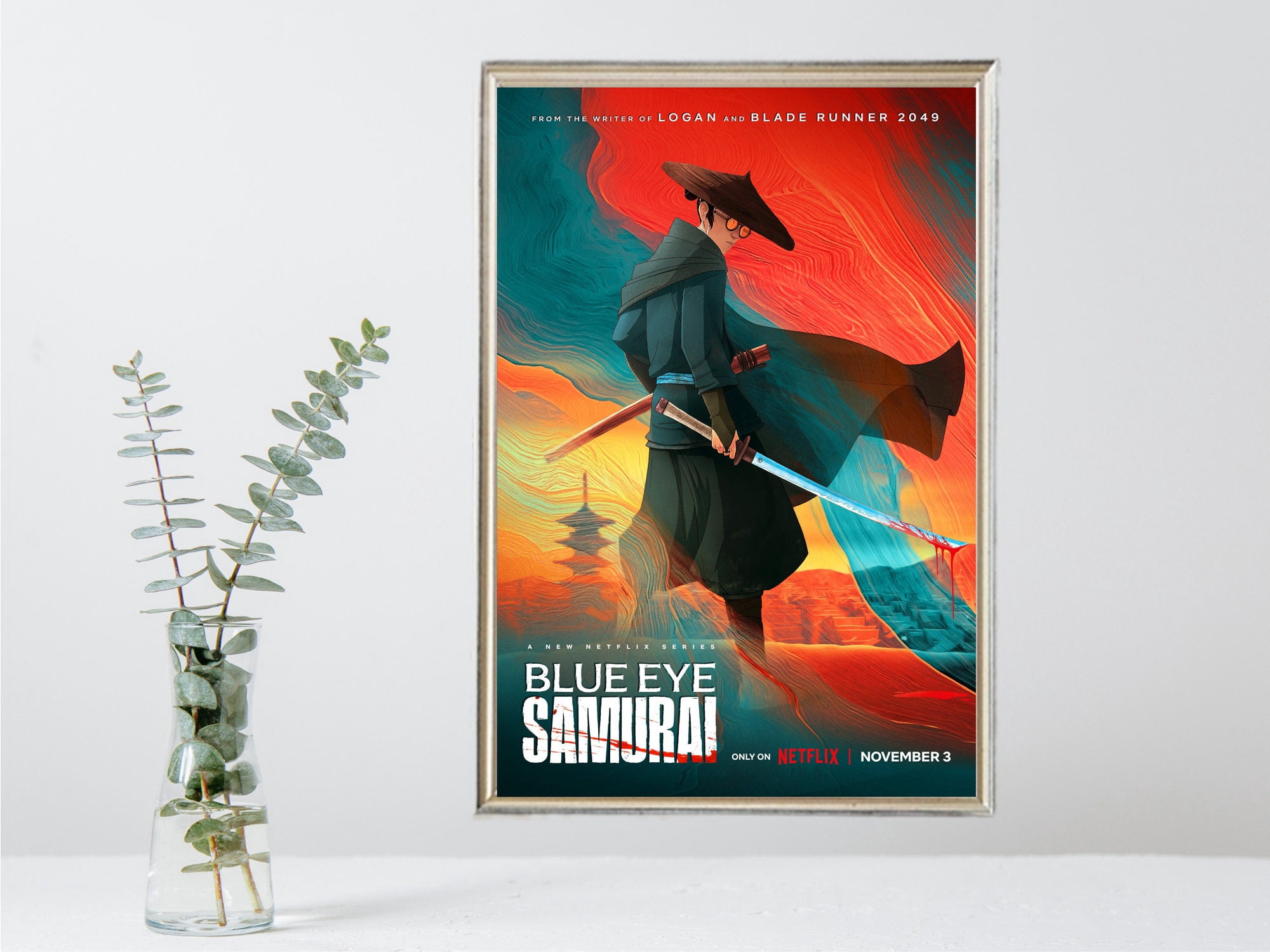 POSTER Blue Eye Samurai Season 1 Movie Poster- Vintage Movie Poster ...