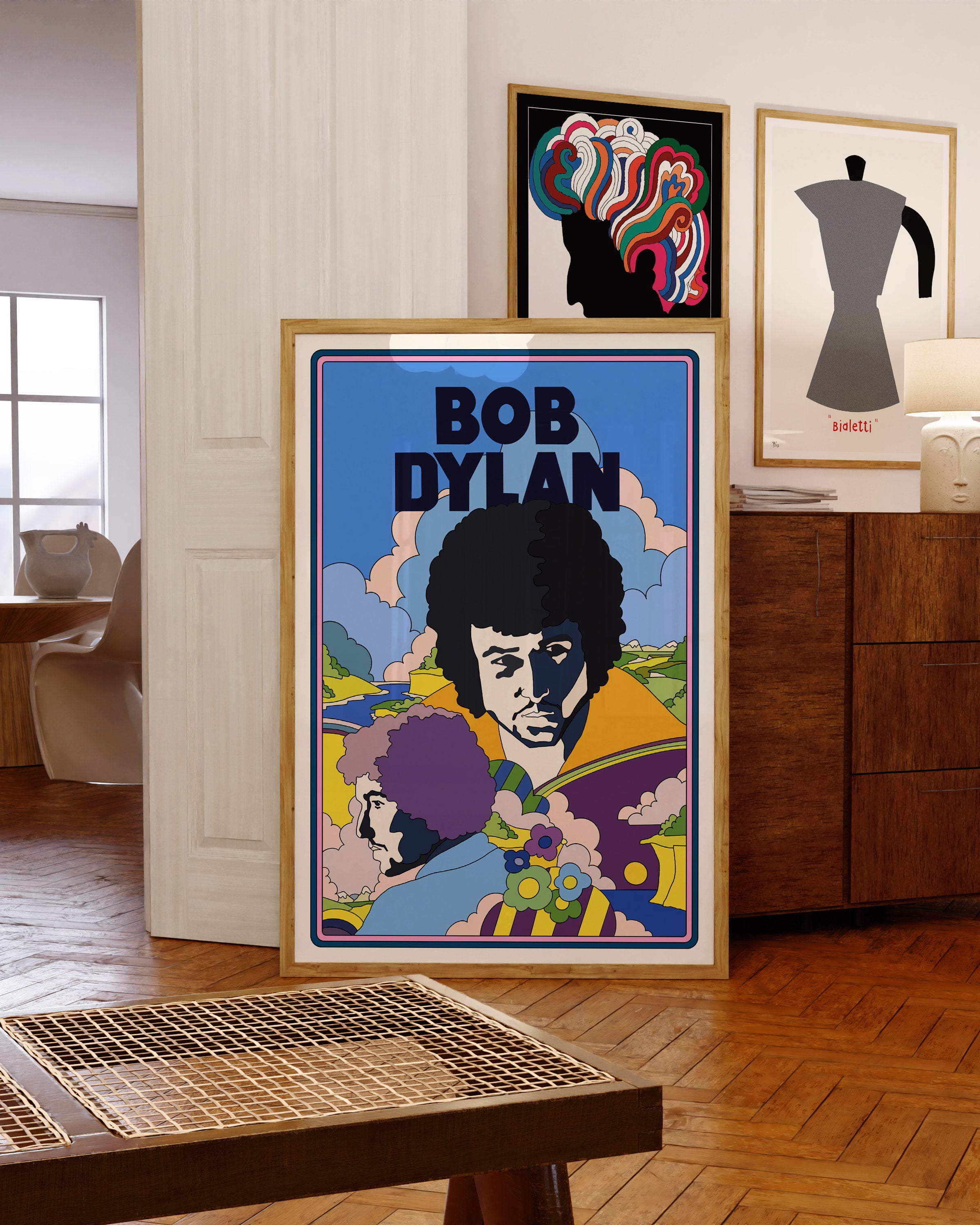 Poster Bob Dylan, 1972 | Peter de Smet Psychedelic Music Poster ...