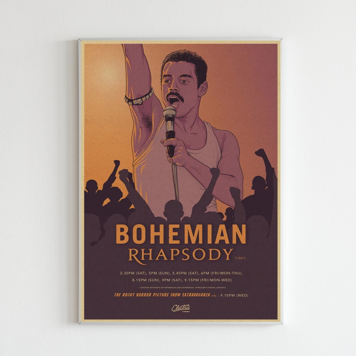 POSTER Bohemian Rhapsody Retro Poster, Freddie Mercury Wall Art ...