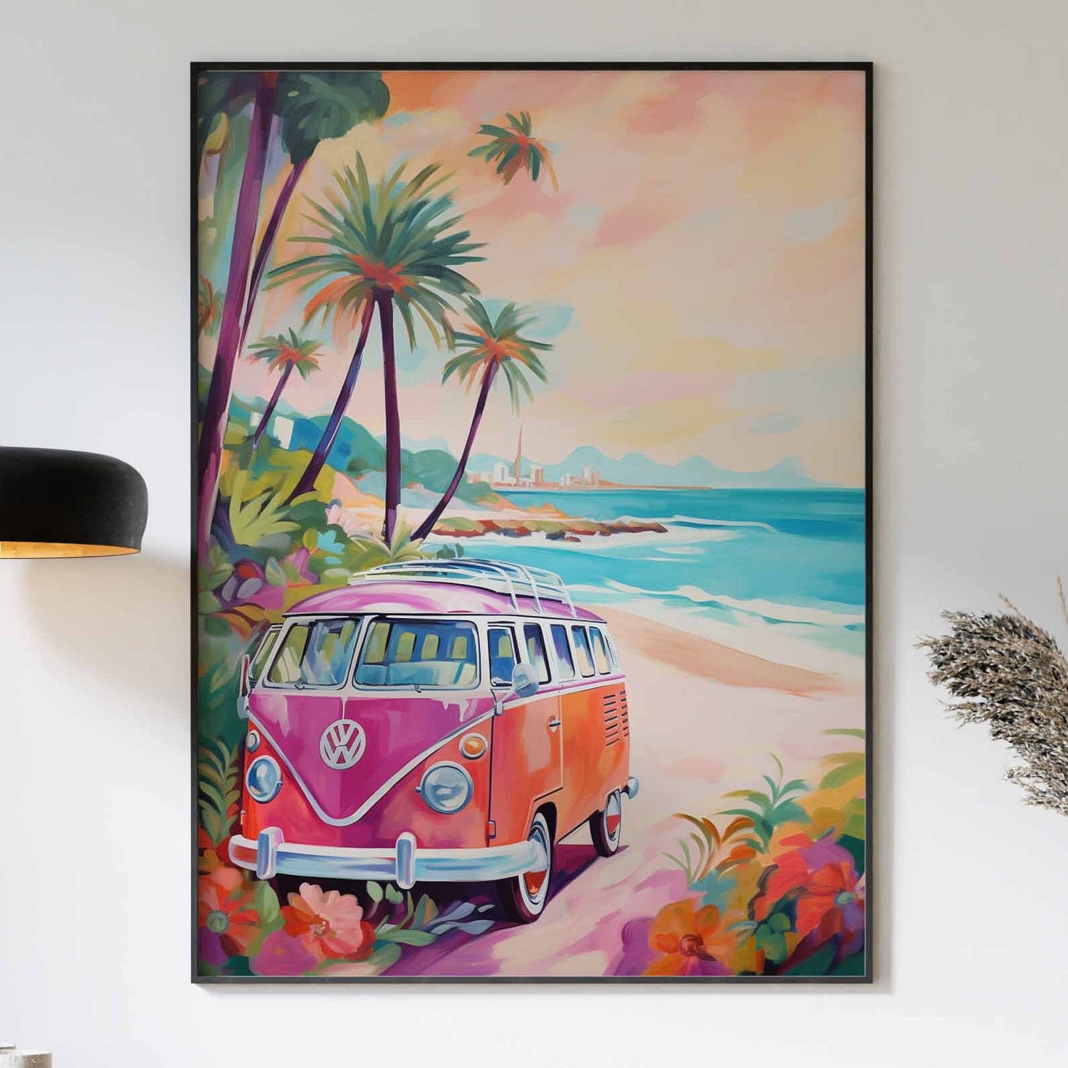 POSTER Boho Art, Boho Print, Rustic Campervan Art, Seaside Wall Decor ...