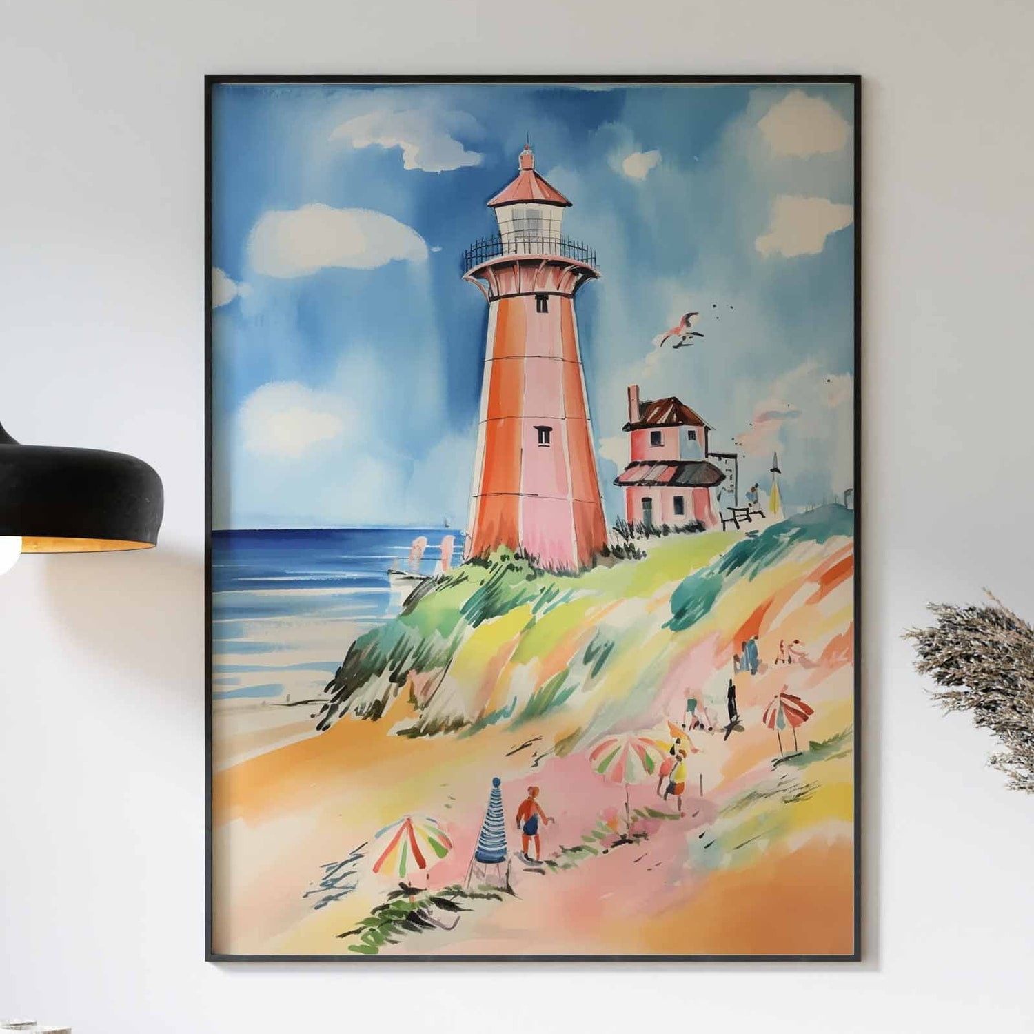 POSTER Boho Art, Boho Print, Rustic Lighthouse Art, Bathroom Wall Art ...