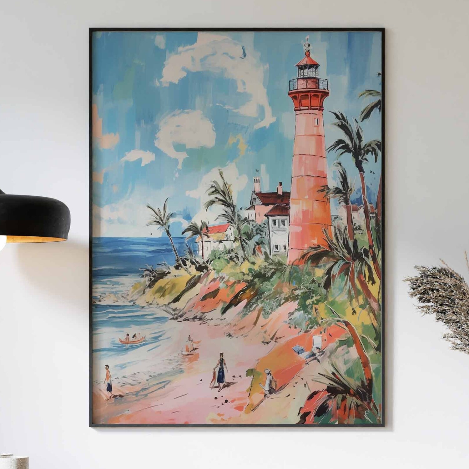POSTER Boho Art, Boho Print, Rustic Lighthouse Art, Bathroom Wall Art ...