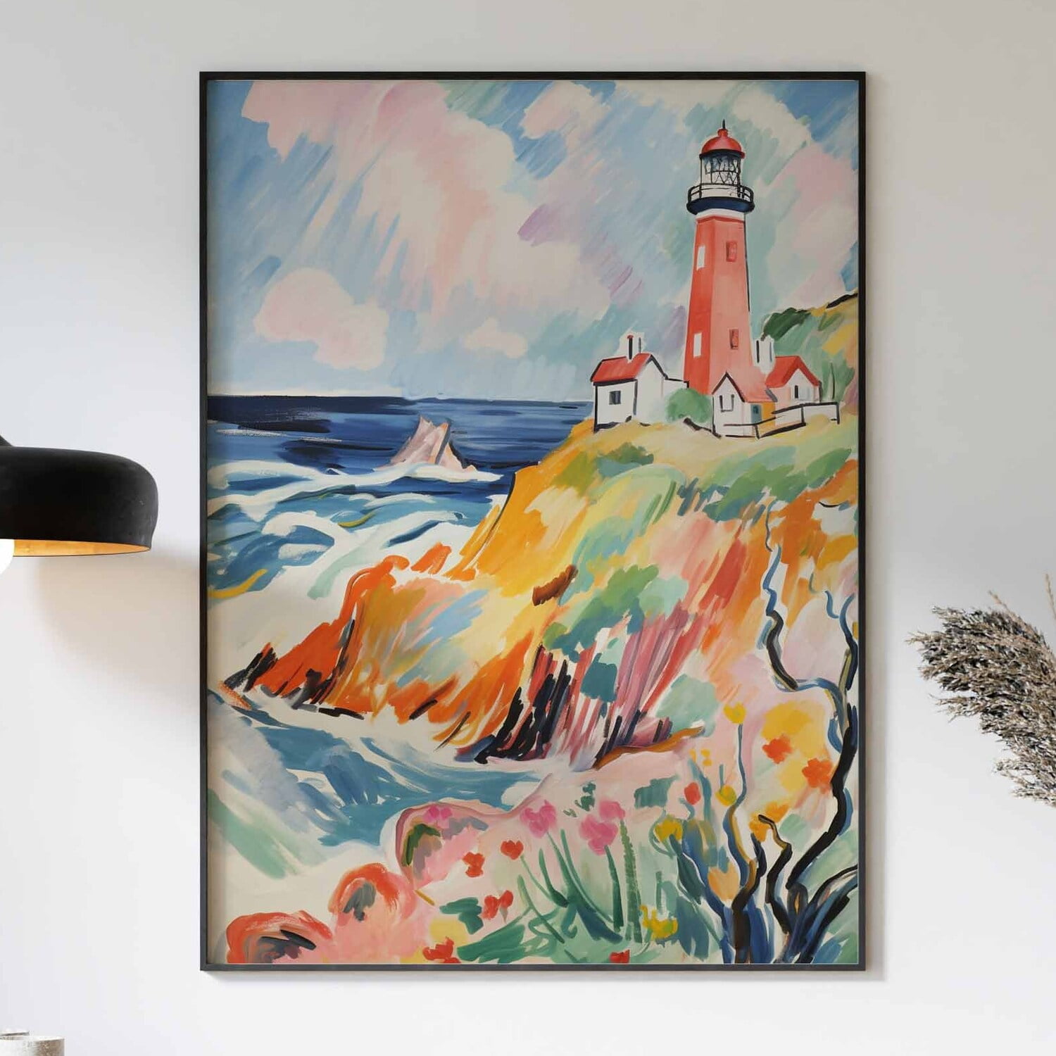 POSTER Boho Art, Boho Print, Rustic Lighthouse Art, Bathroom Wall Art ...