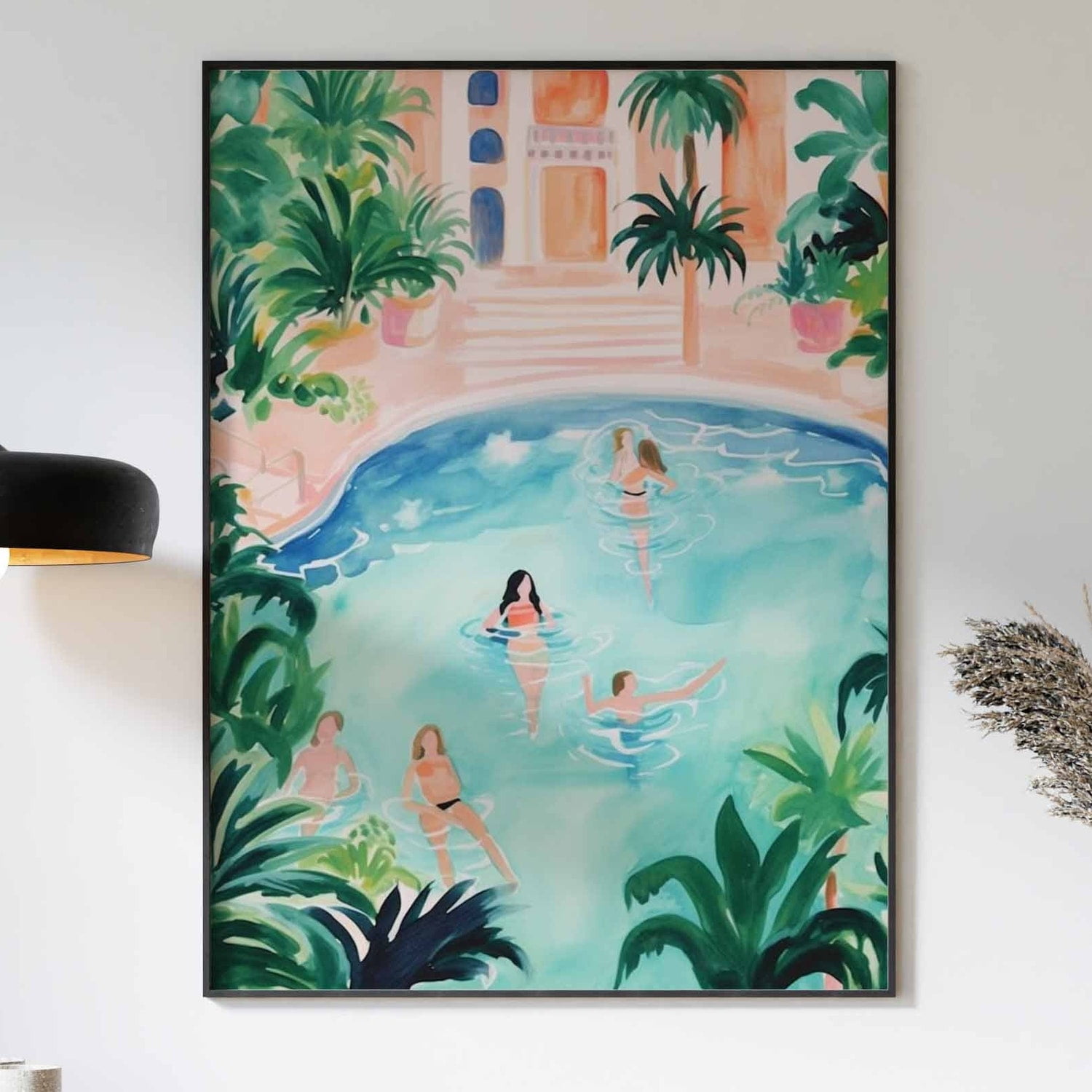 POSTER Boho Art, Swimming Pool Art, Swimming Poster, Bathroom Wall Art ...