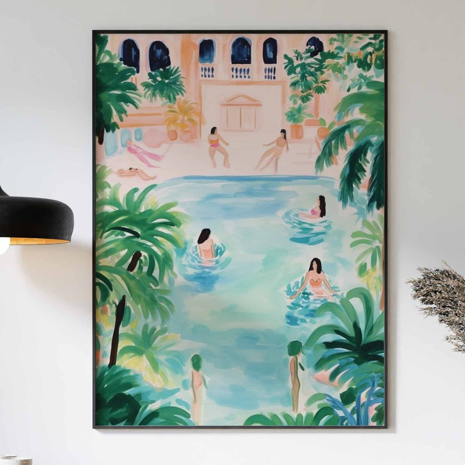 POSTER Boho Art, Swimming Pool Art, Swimming Poster, Bathroom Wall Art ...