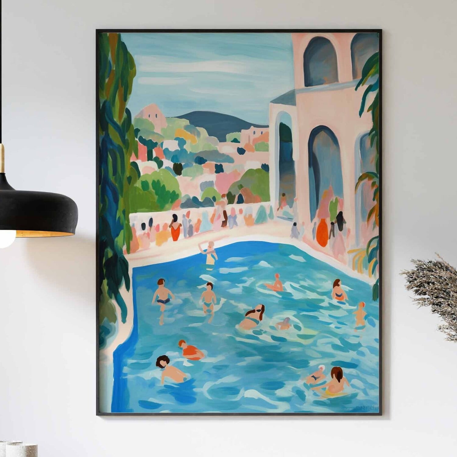 POSTER Boho Art, Swimming Pool Art, Swimming Poster, Bathroom Wall Art ...